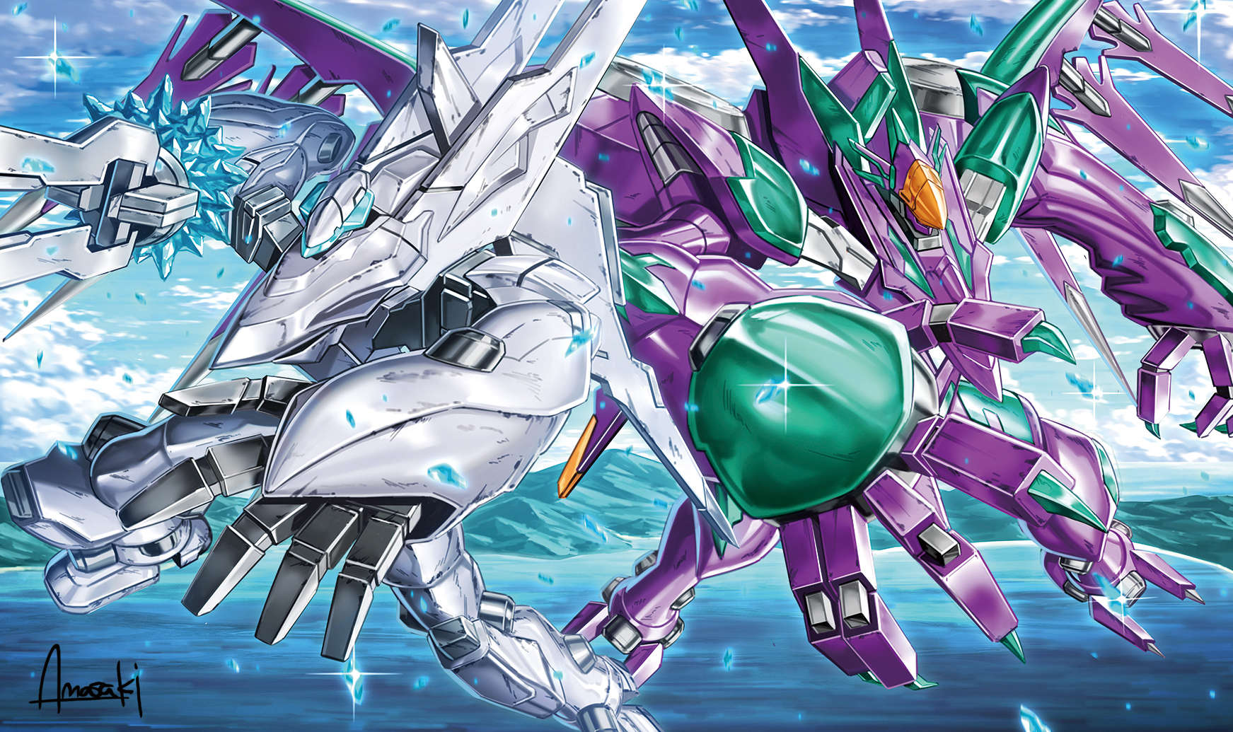 Safebooru - amasaki yusuke assault visor blue sky clouds commentary ...