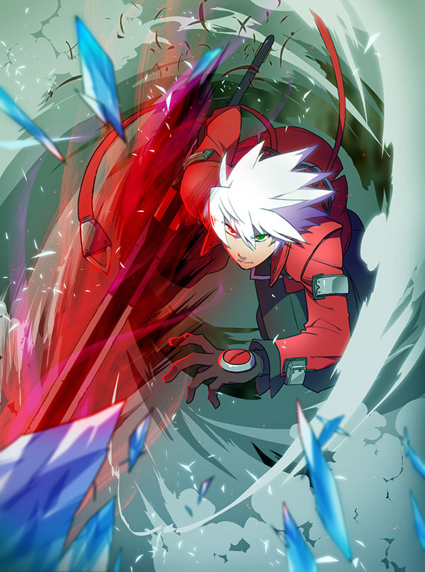 Safebooru - 1boy belt blazblue gloves green eyes heterochromia ice ...
