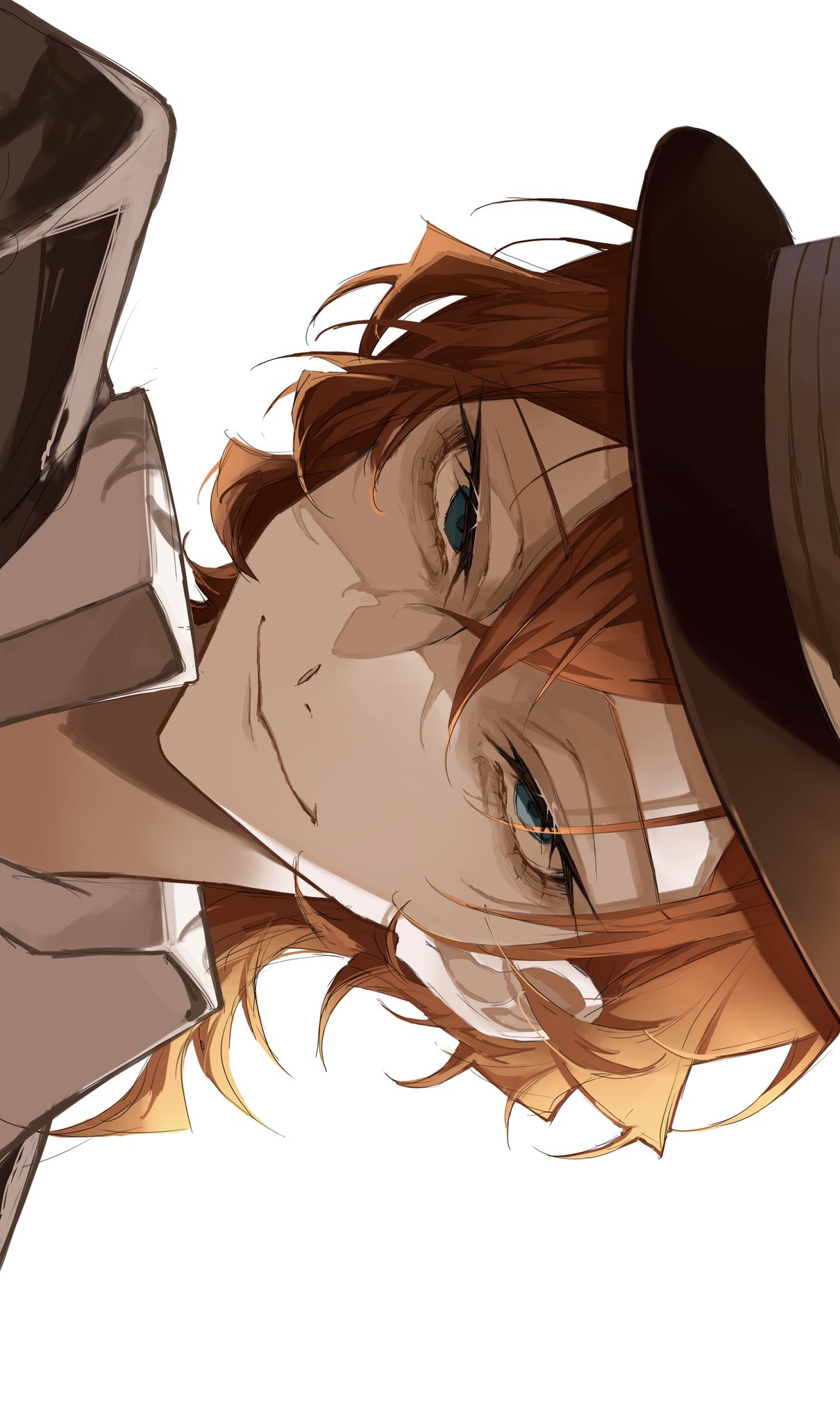Safebooru - 1boy black headwear black jacket blue eyes bungou stray ...