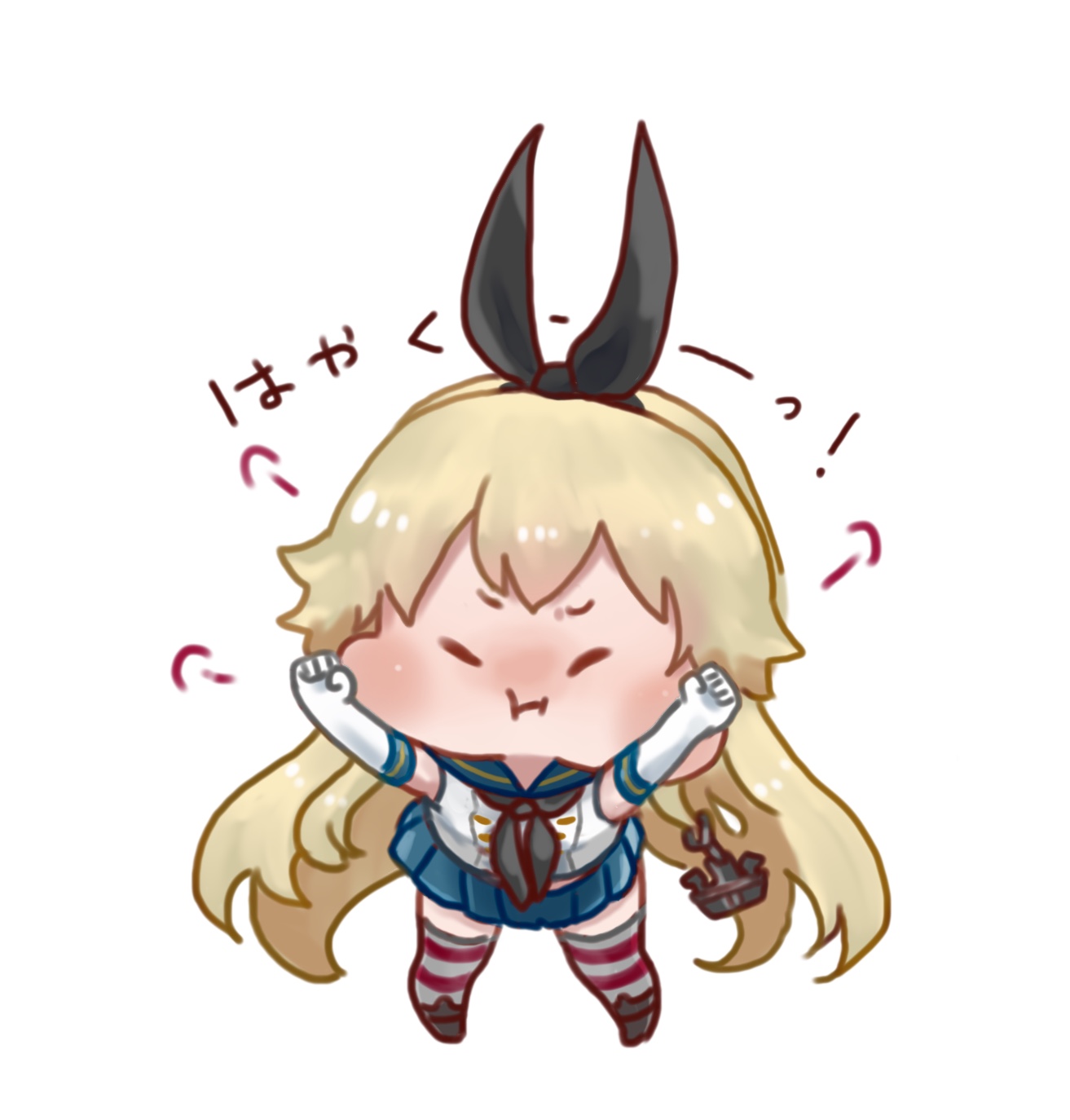 Safebooru - 1girl anchor hair ornament black hairband black neckerchief blonde hair blue sailor ...