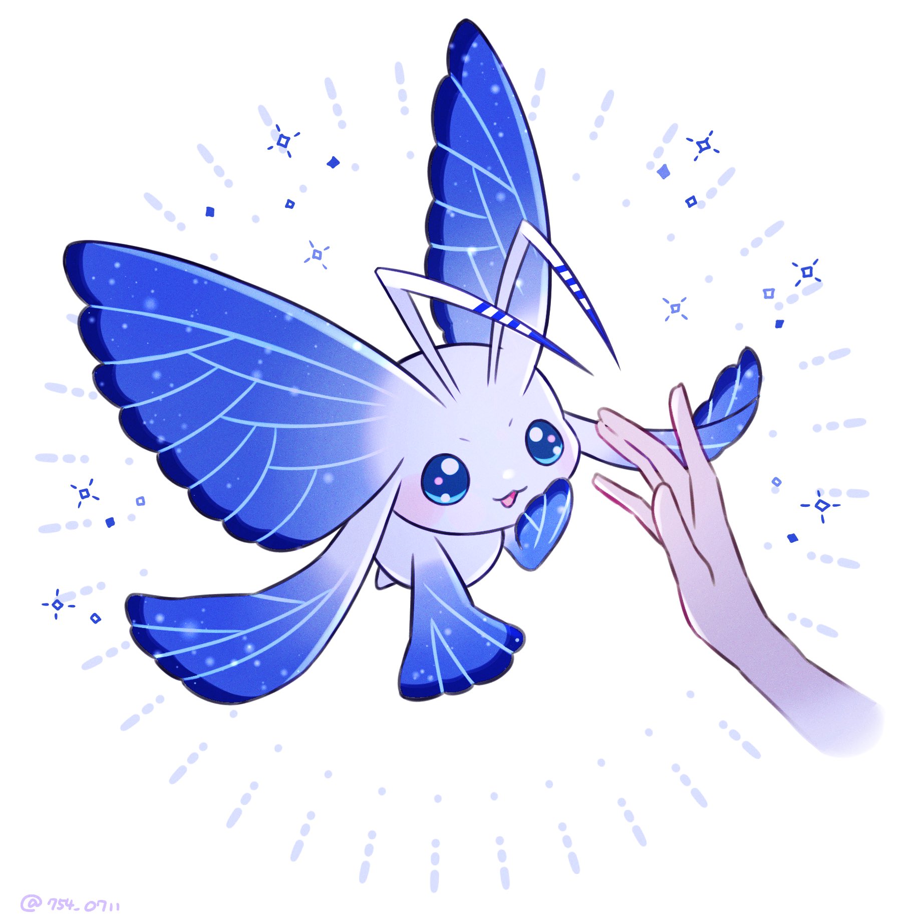 Safebooru - antennae blue eyes butterfly wings digimon digimon ...