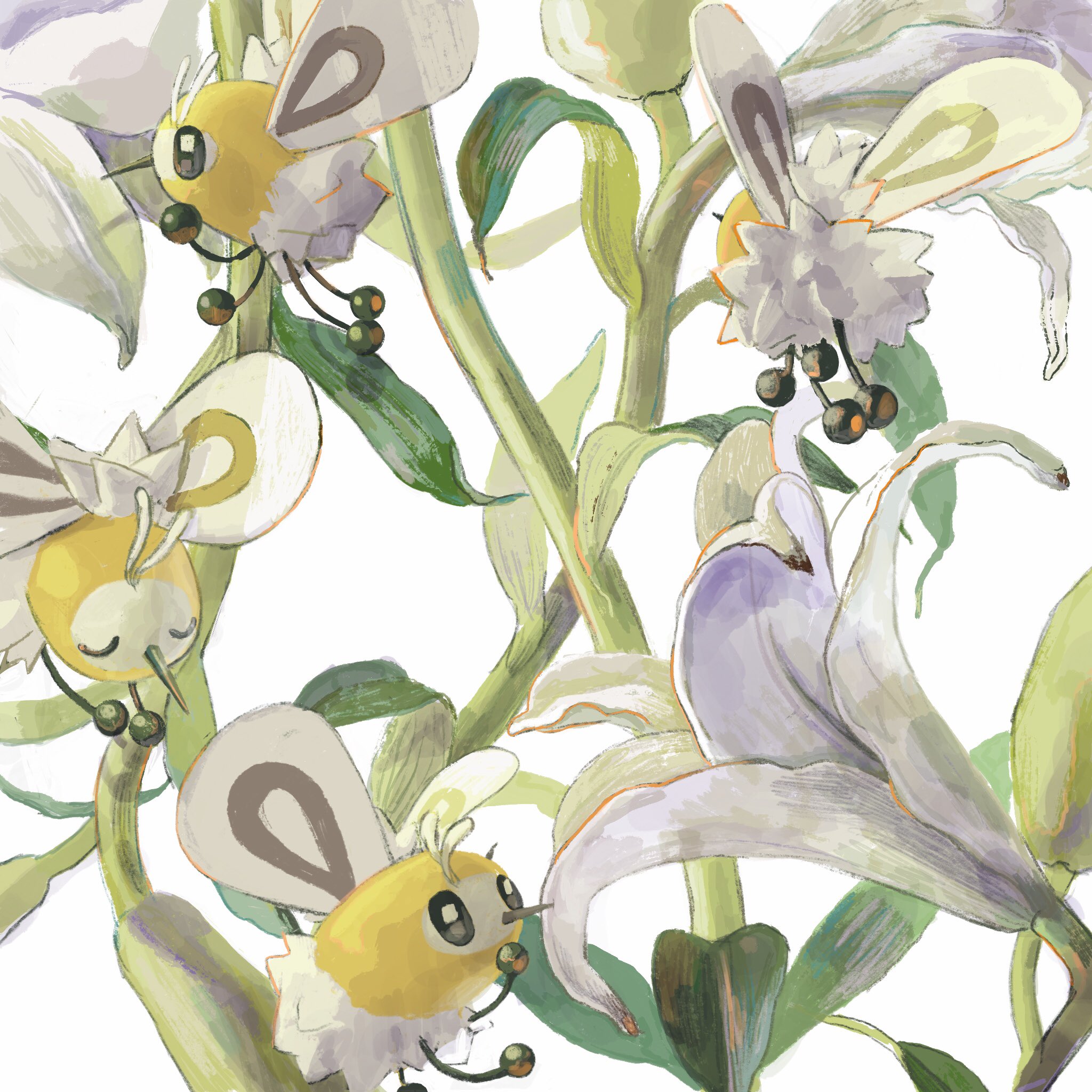 Safebooru - closed eyes commentary cutiefly english commentary flower ...