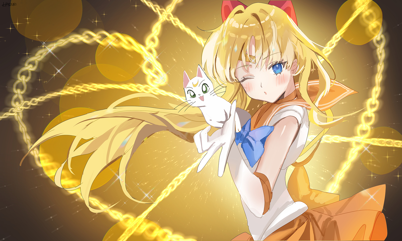 Safebooru - 1girl aino minako bishoujo senshi sailor moon blonde hair blue bow blue eyes blush ...