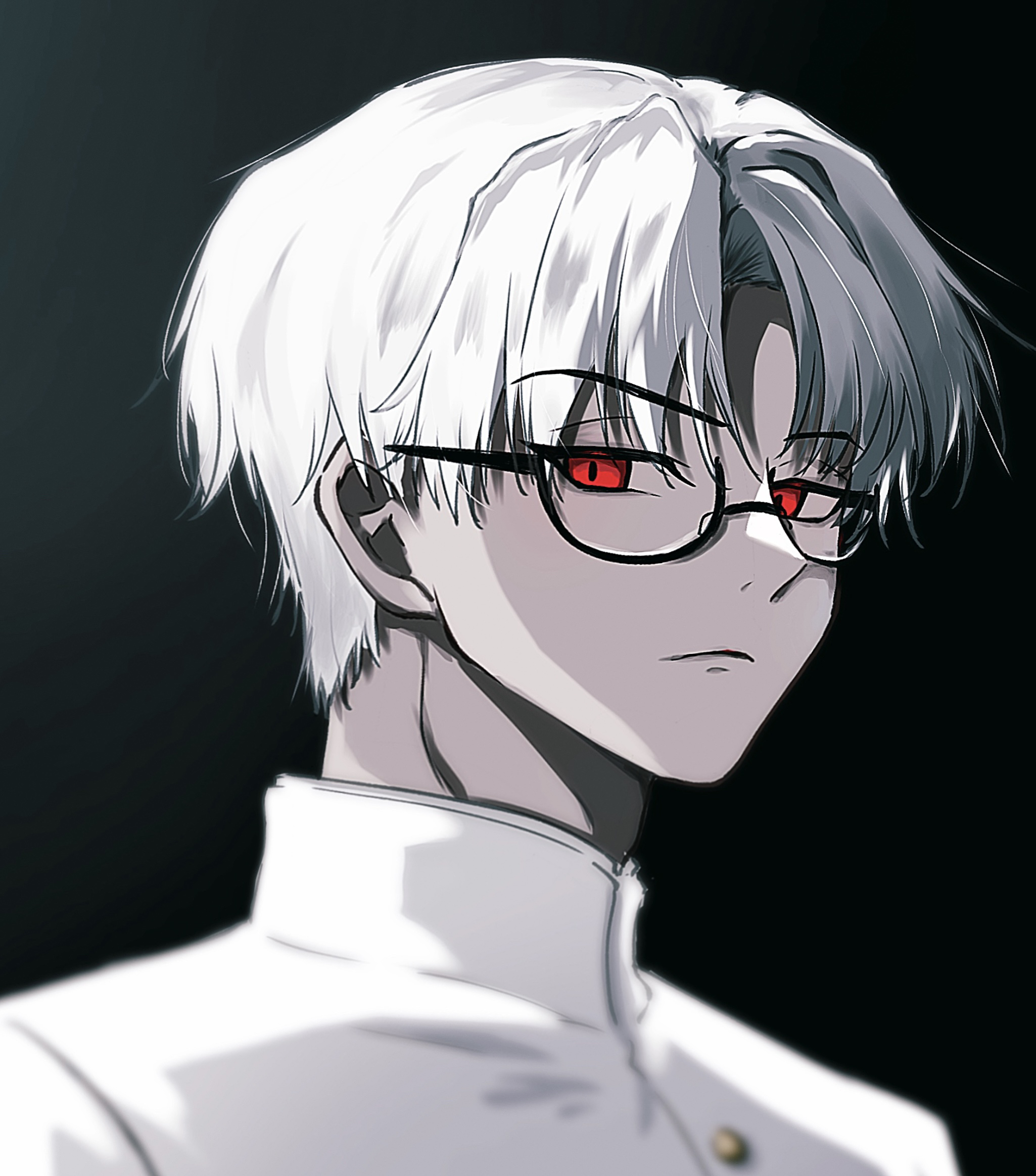 Safebooru - 1boy black background charisma house closed mouth gakuran ...