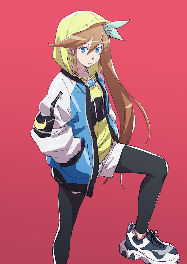 Safebooru - 1girl ace attorney alternate costume athena cykes black leggings blue eyes closed ...