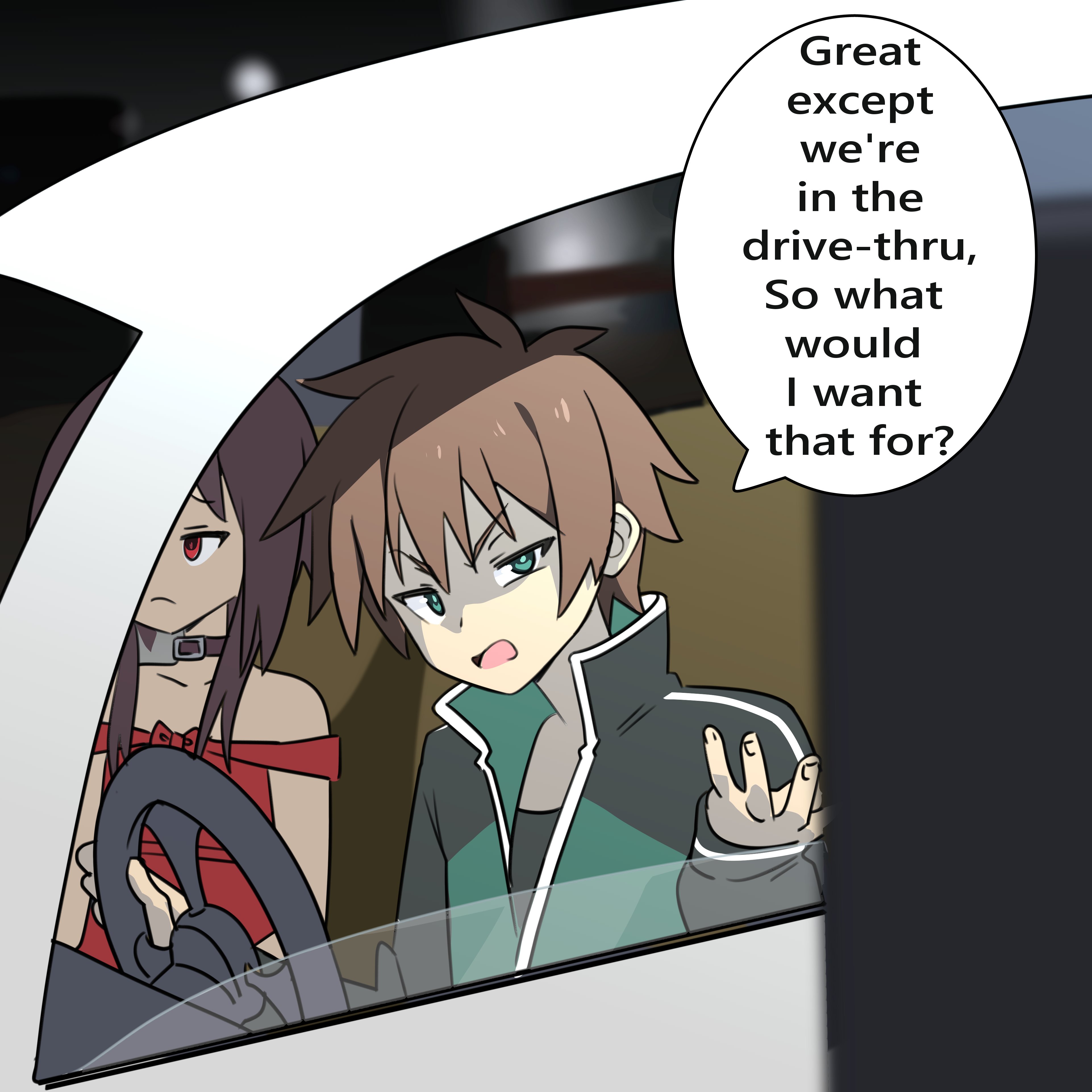 Safebooru - 1boy 1girl absurdres brown hair car commentary english ...