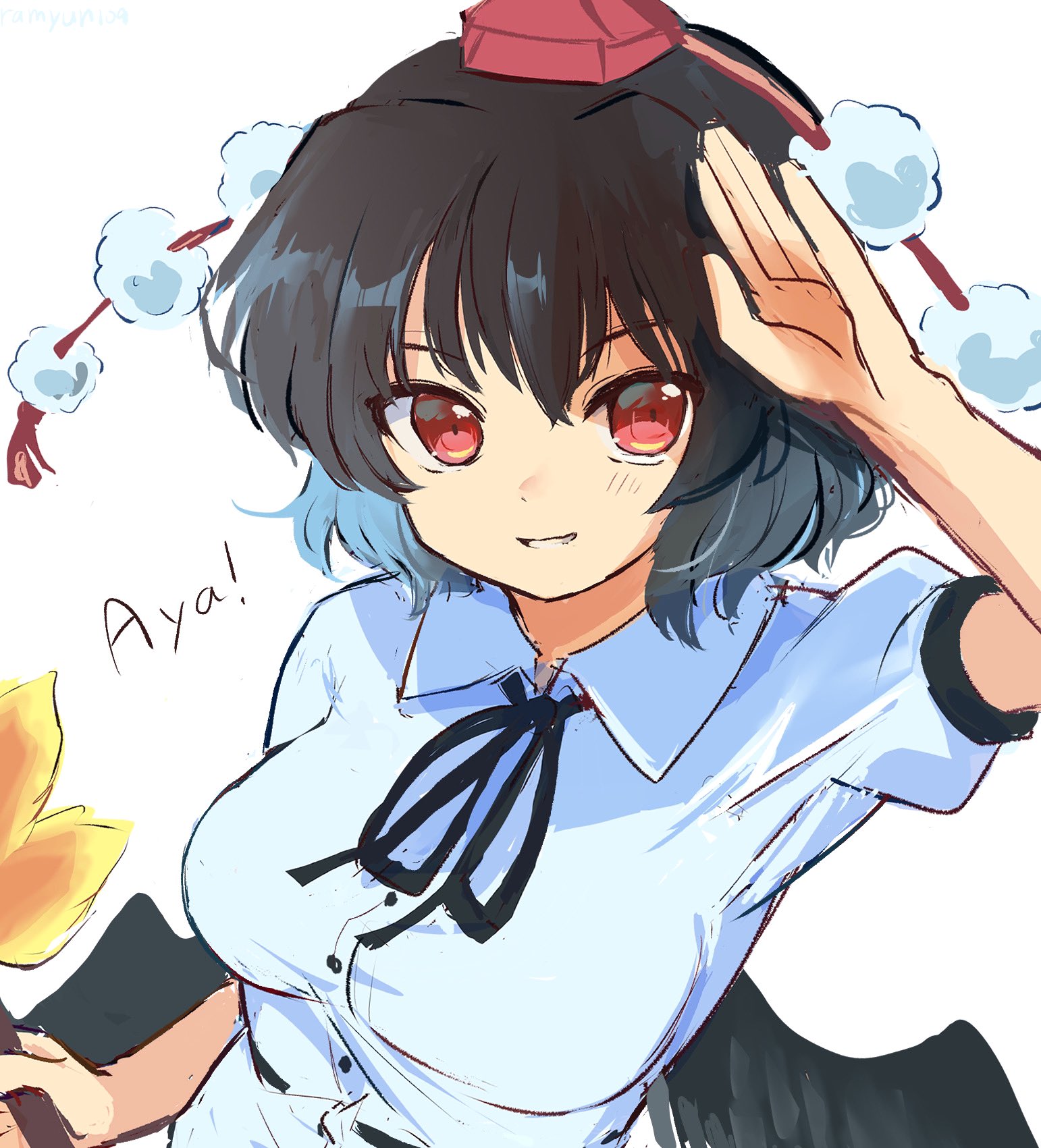 Safebooru - 1girl ayaya~ bird wings black hair black wings collared ...