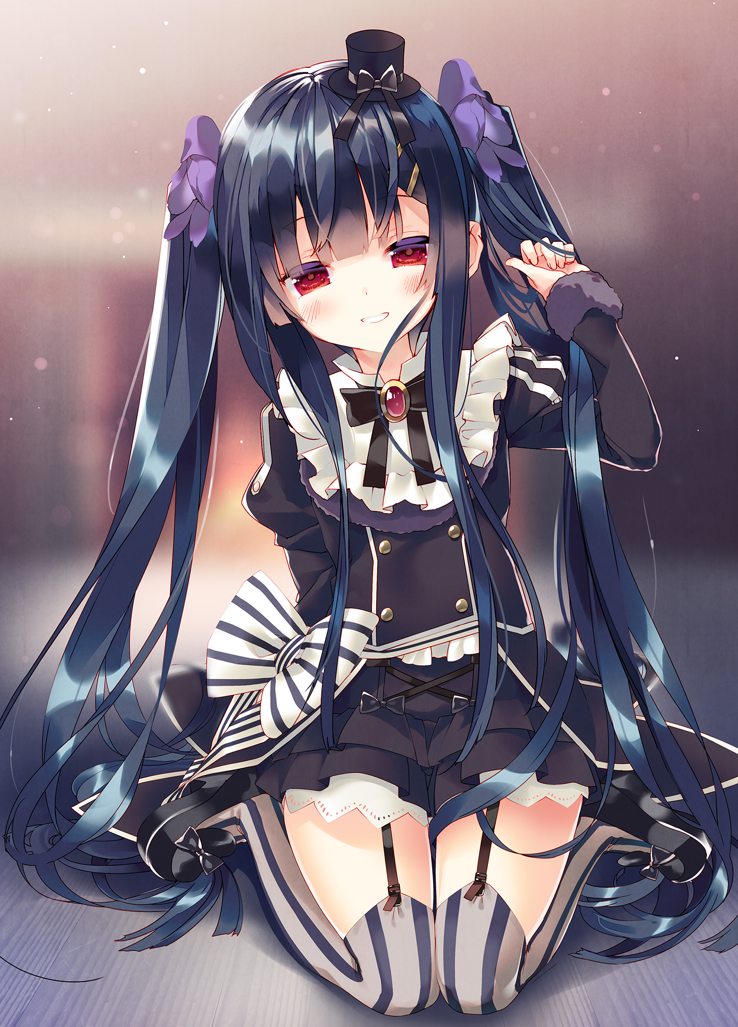 Safebooru - 1girl arikawa satoru black footwear black hair black headwear black jacket black ...