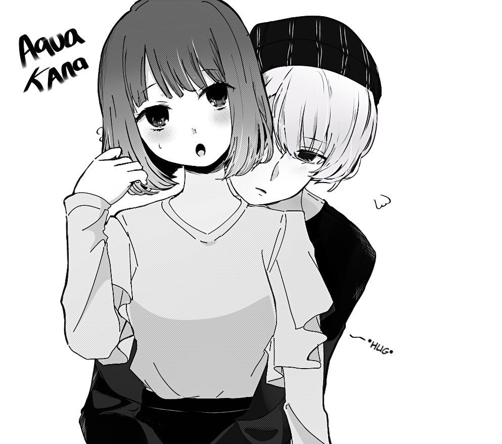 Safebooru - 1boy 1girl arima kana beret black headwear black shirt black skirt blush bob cut ...