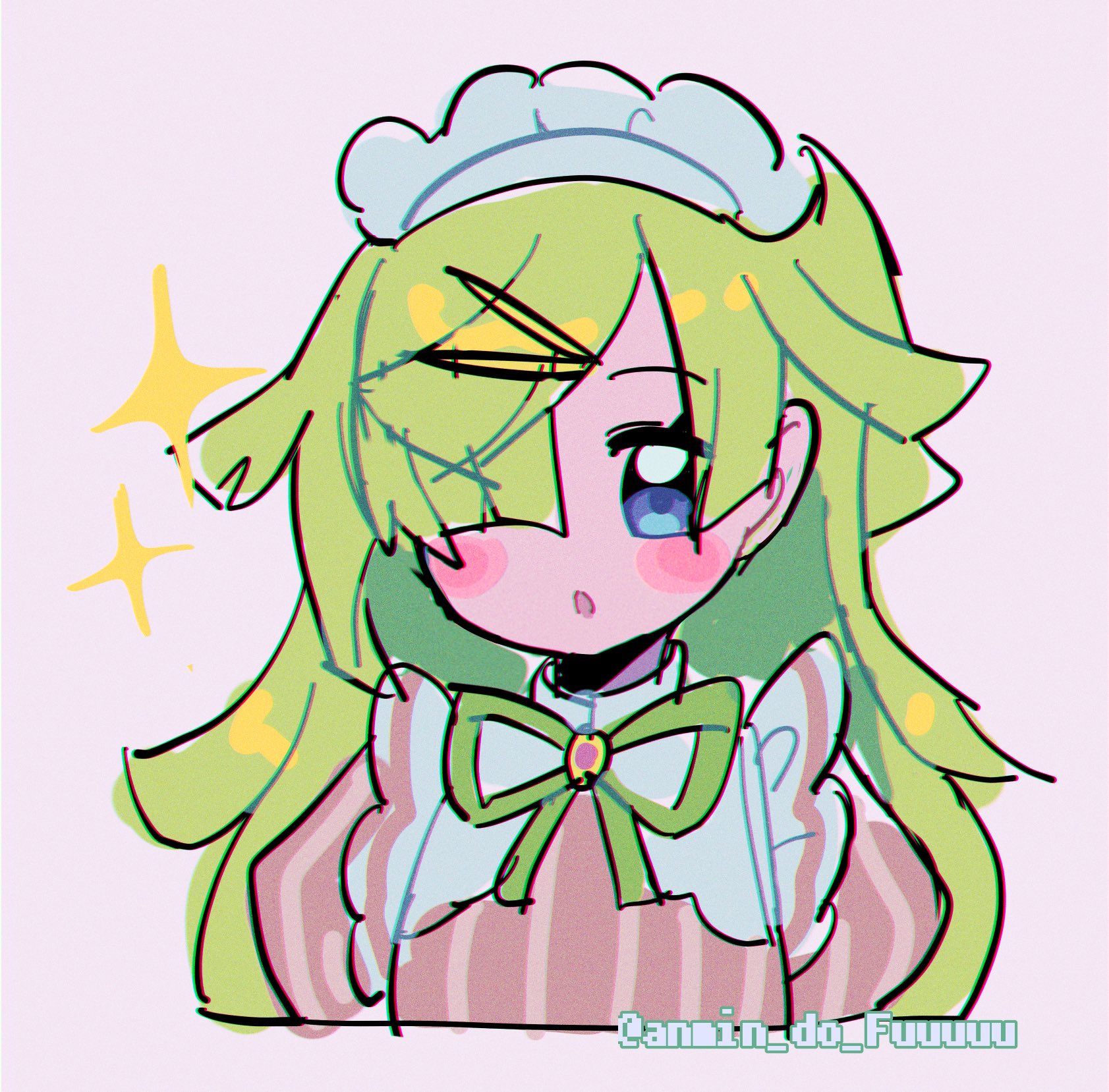 Safebooru - 1girl :o aki mabayu arms at sides blue eyes blush brown ...