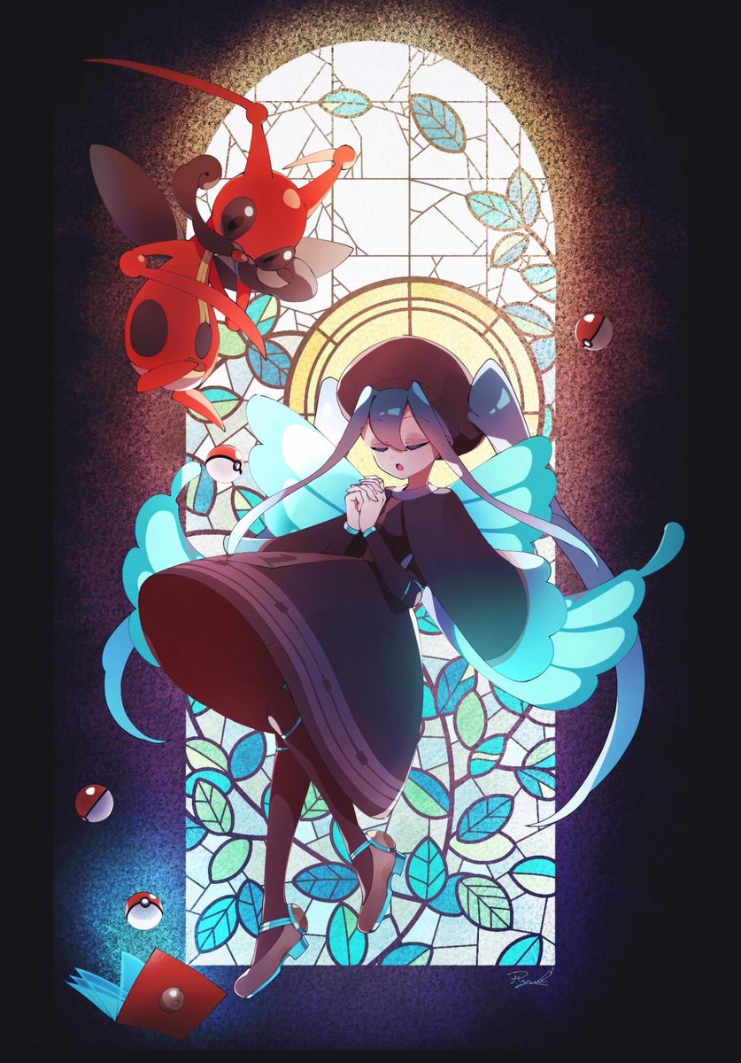 Safebooru - 1girl black pantyhose blue hair book bug miku (project ...