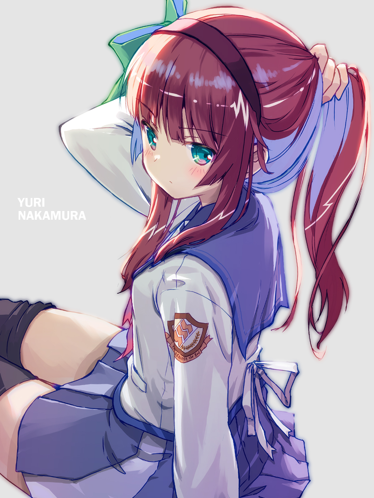 Safebooru - 1girl akayama yukihe alternate hair length alternate hairstyle angel beats! badge ...