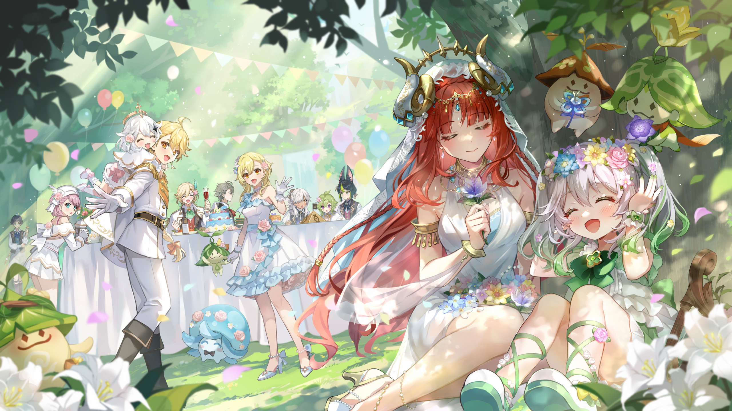 Safebooru - 5others 6+boys 6+girls aether (genshin impact) alhaitham (genshin impact) alternate ...