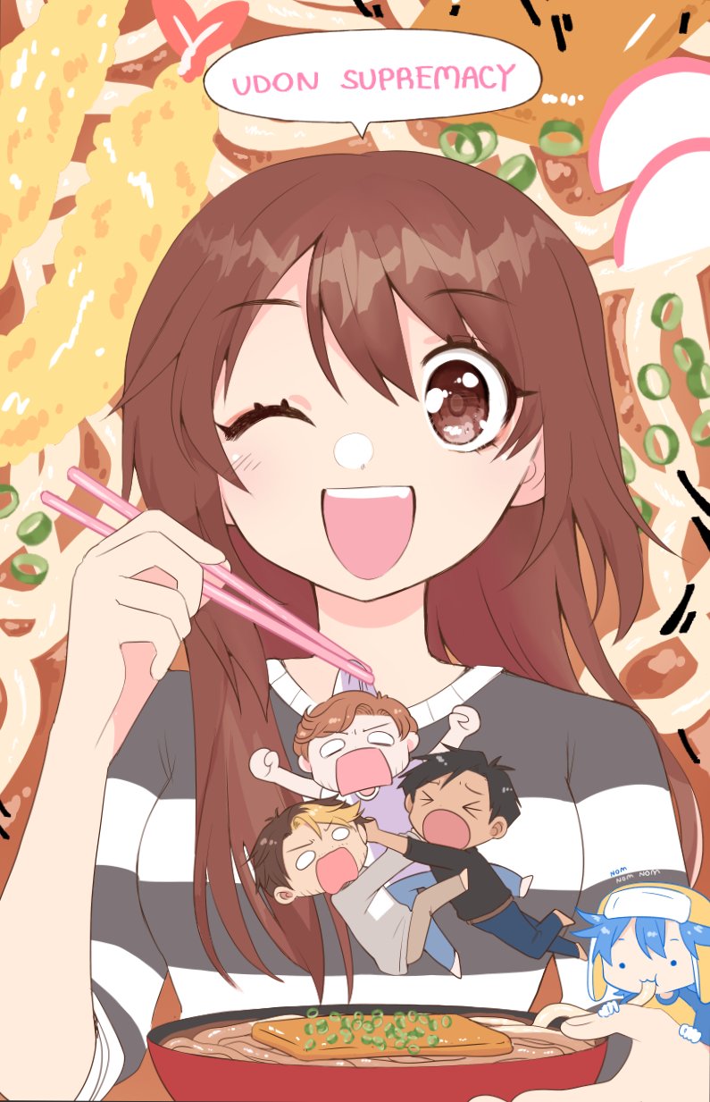 Safebooru - 4boys :3 blue hair brown eyes brown hair cdawgva chibi ...