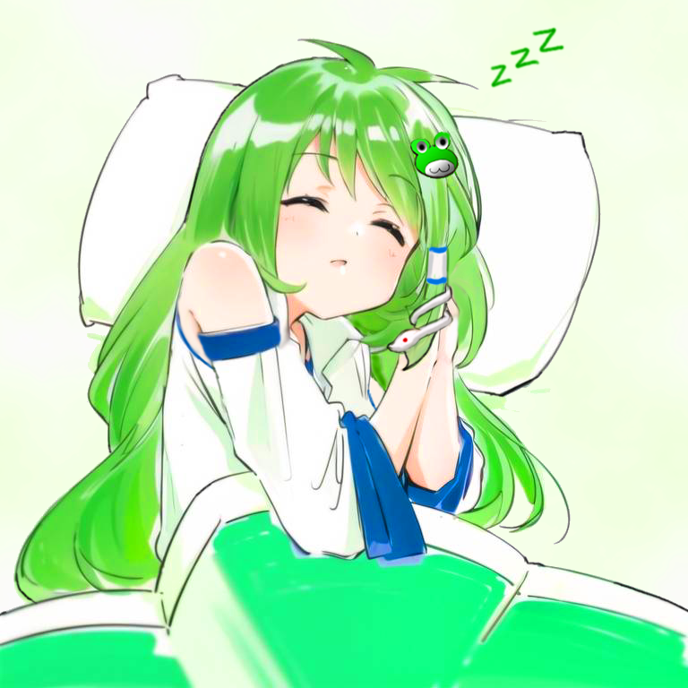 Safebooru 1girl Antenna Hair Bare Shoulders Blanket Closed Mouth 8130