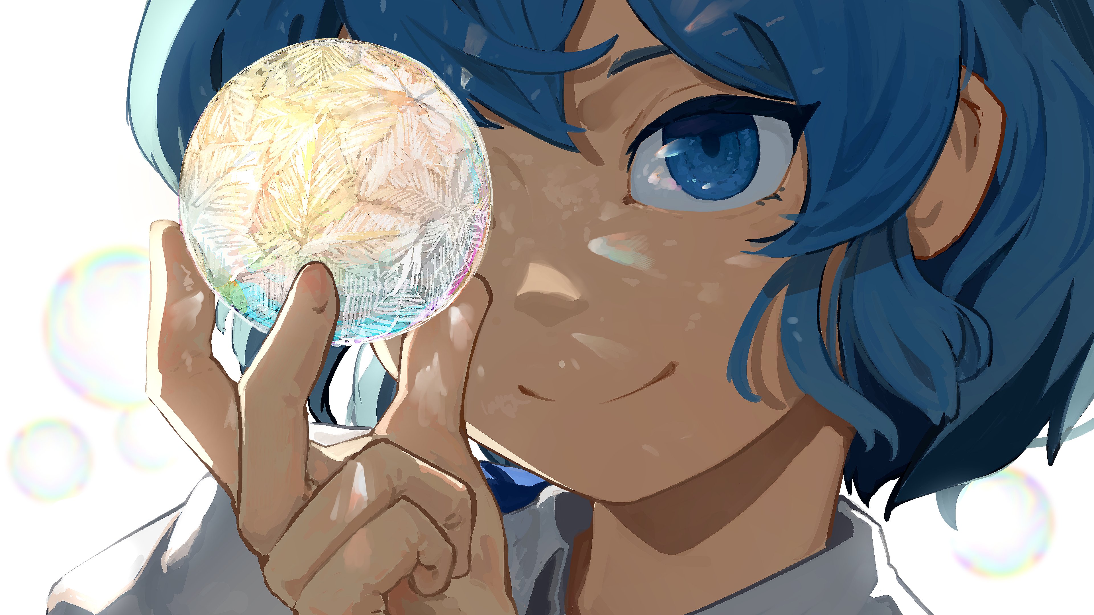 Safebooru 1girl Absurdres Blue Eyes Blue Hair Cirno Closed Mouth 0471