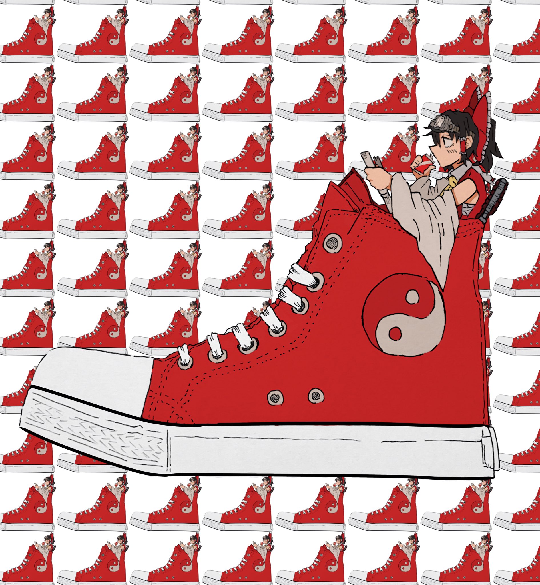 Safebooru - 1girl black hair bow chest sarashi detached sleeves frilled ...