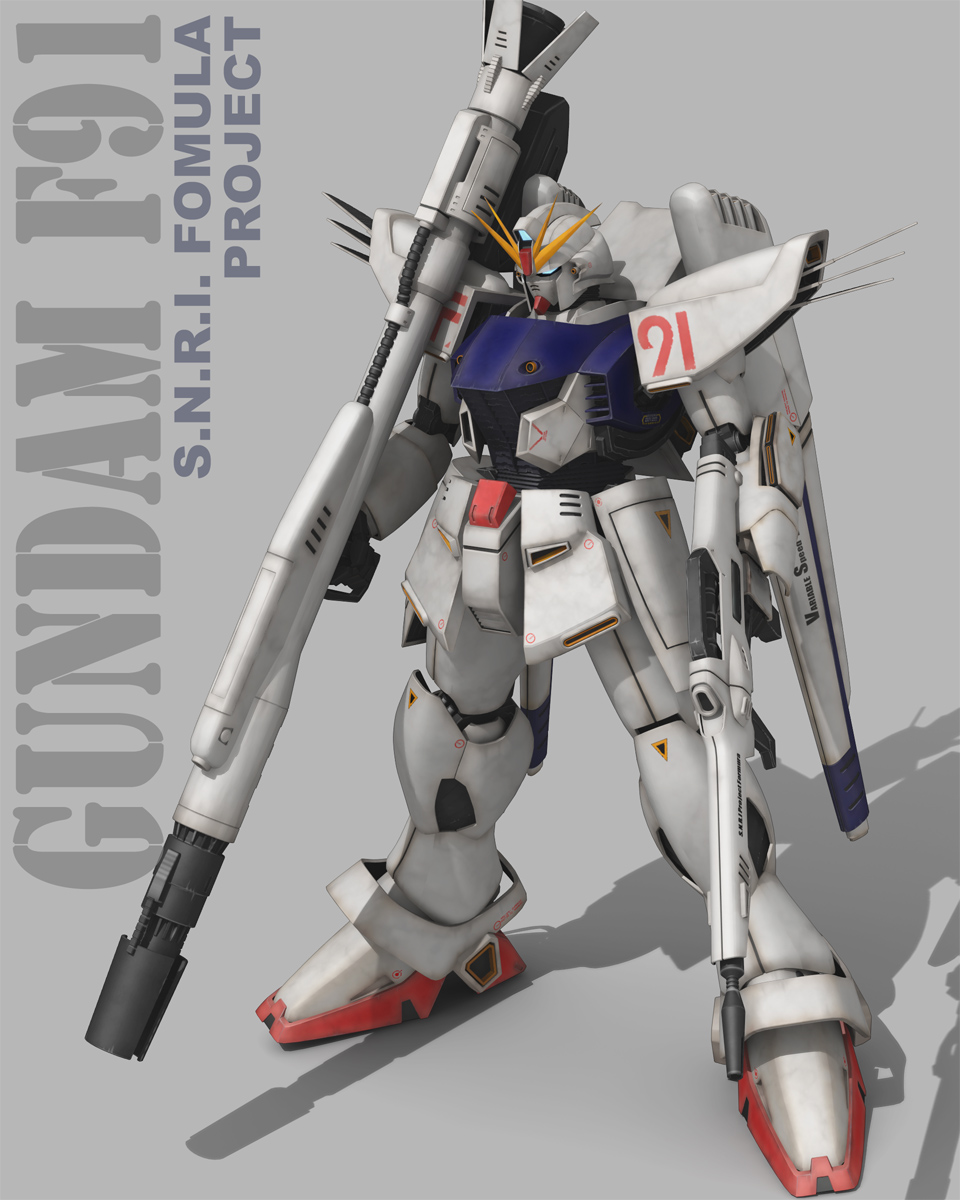 Safebooru - 3d beam cannon beam rifle character name commentary request energy gun f91 gundam ...