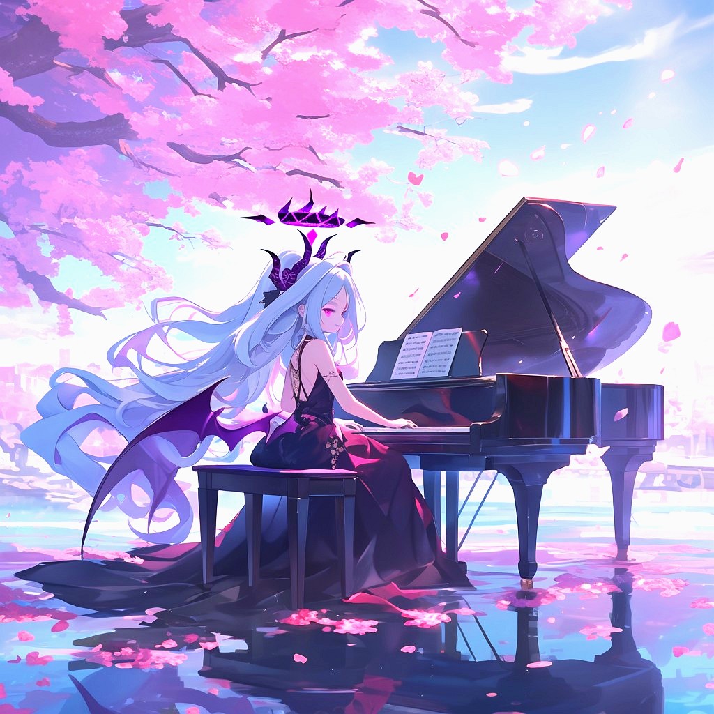 Safebooru - 1girl ahoge back bare shoulders black dress black halo blue ...