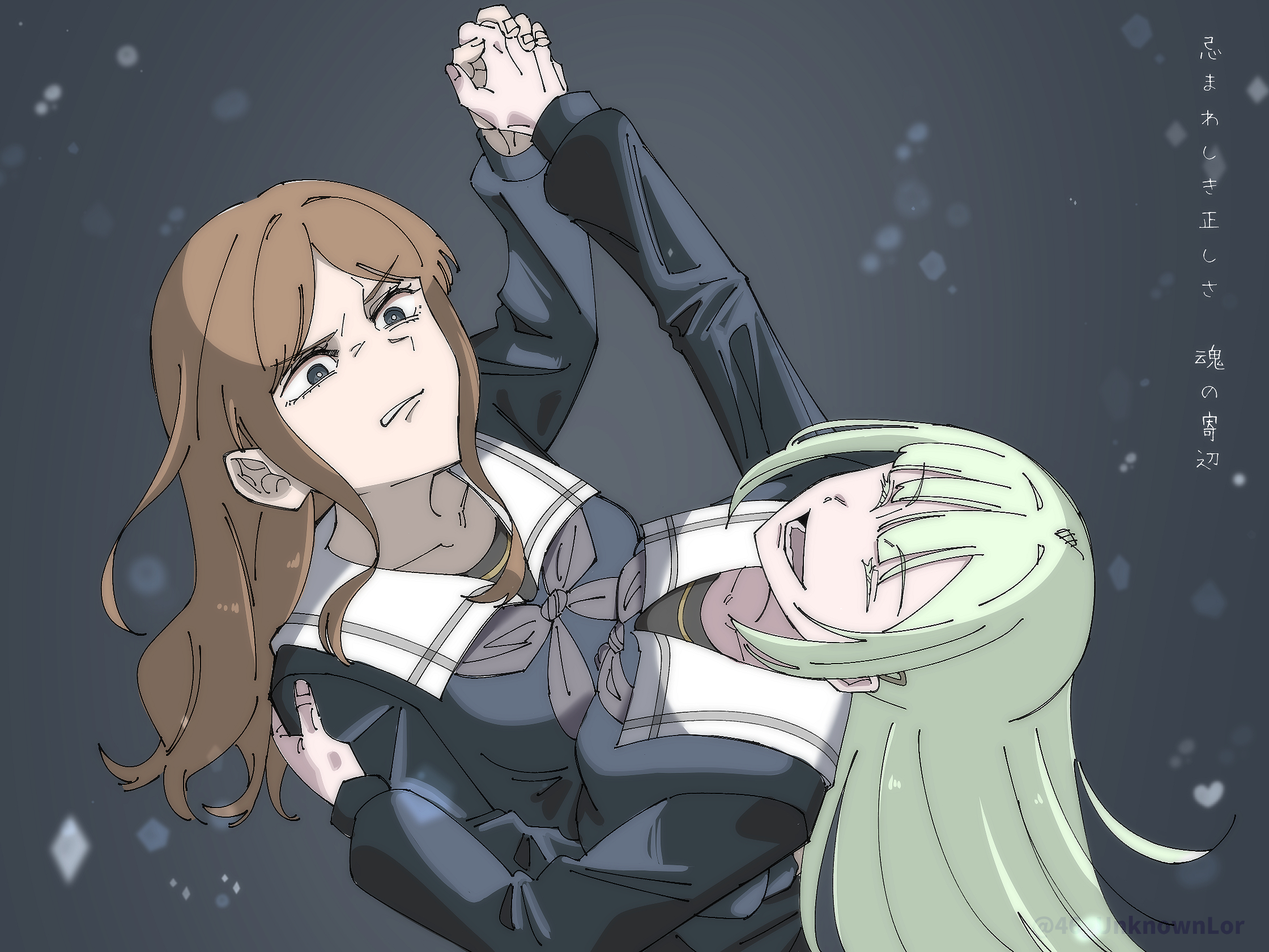 Safebooru - 2girls bang dream! bang dream! it's mygo!!!!! blue eyes blue shirt brown hair closed ...