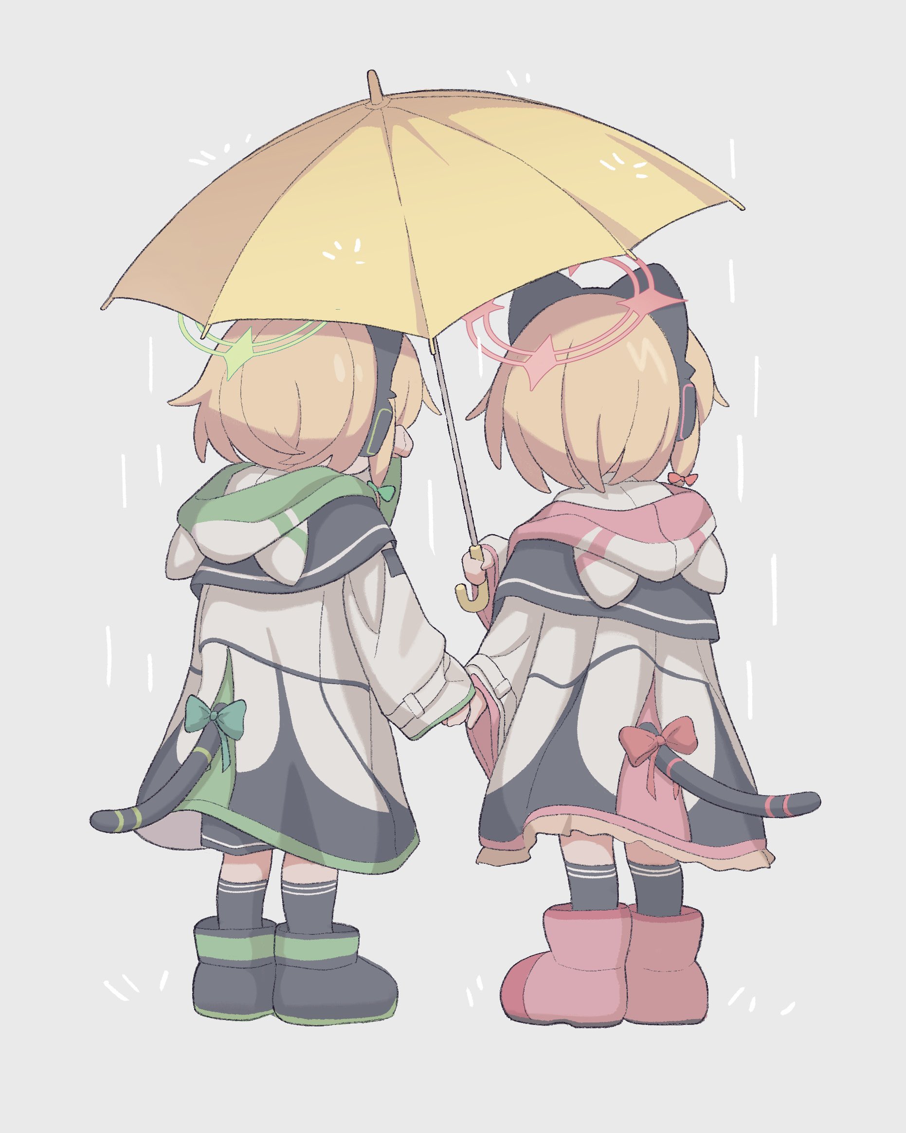 Safebooru - 2girls animal ear headphones animal ears atat250 black footwear black skirt black ...