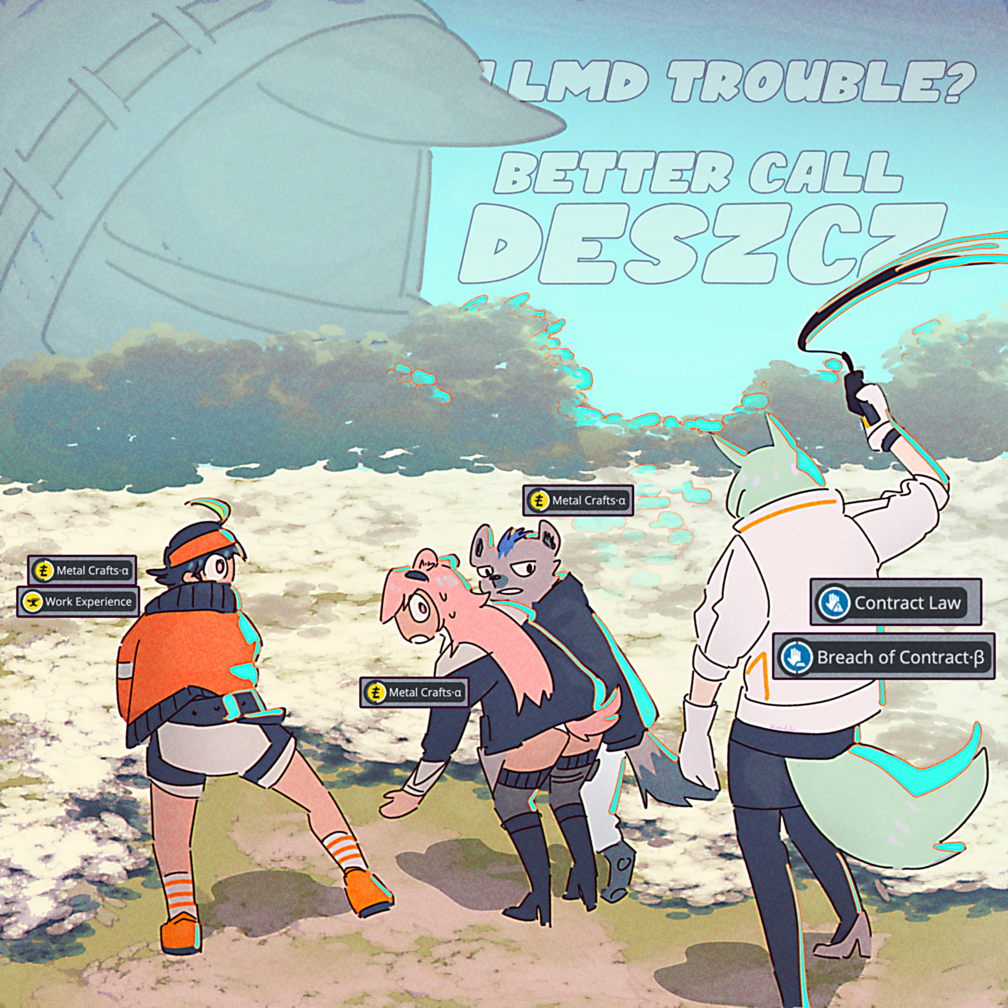 Safebooru - 2boys 2girls absurdres animal ears arknights black hair black jacket bryophyta ...