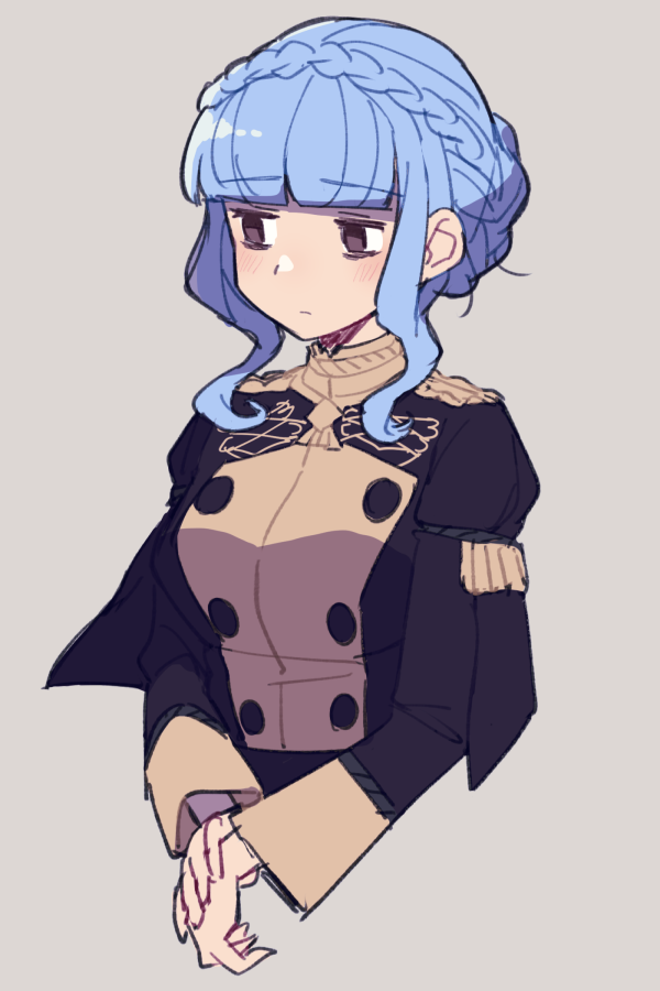 Safebooru - 1girl bags under eyes blue hair braid commentary crown braid do m kaeru fire emblem ...