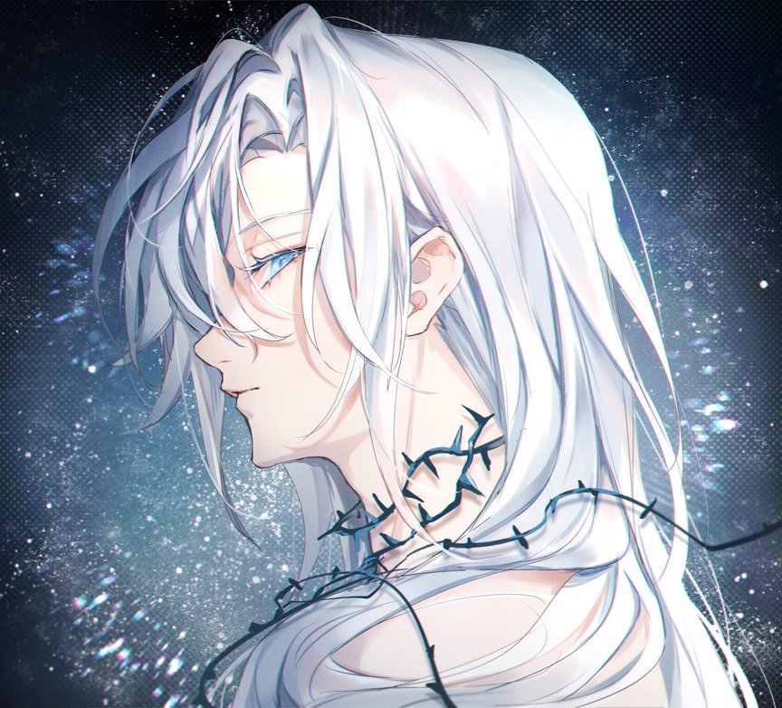 Safebooru - 1boy bishounen blue eyes i became a god in a horror game ...