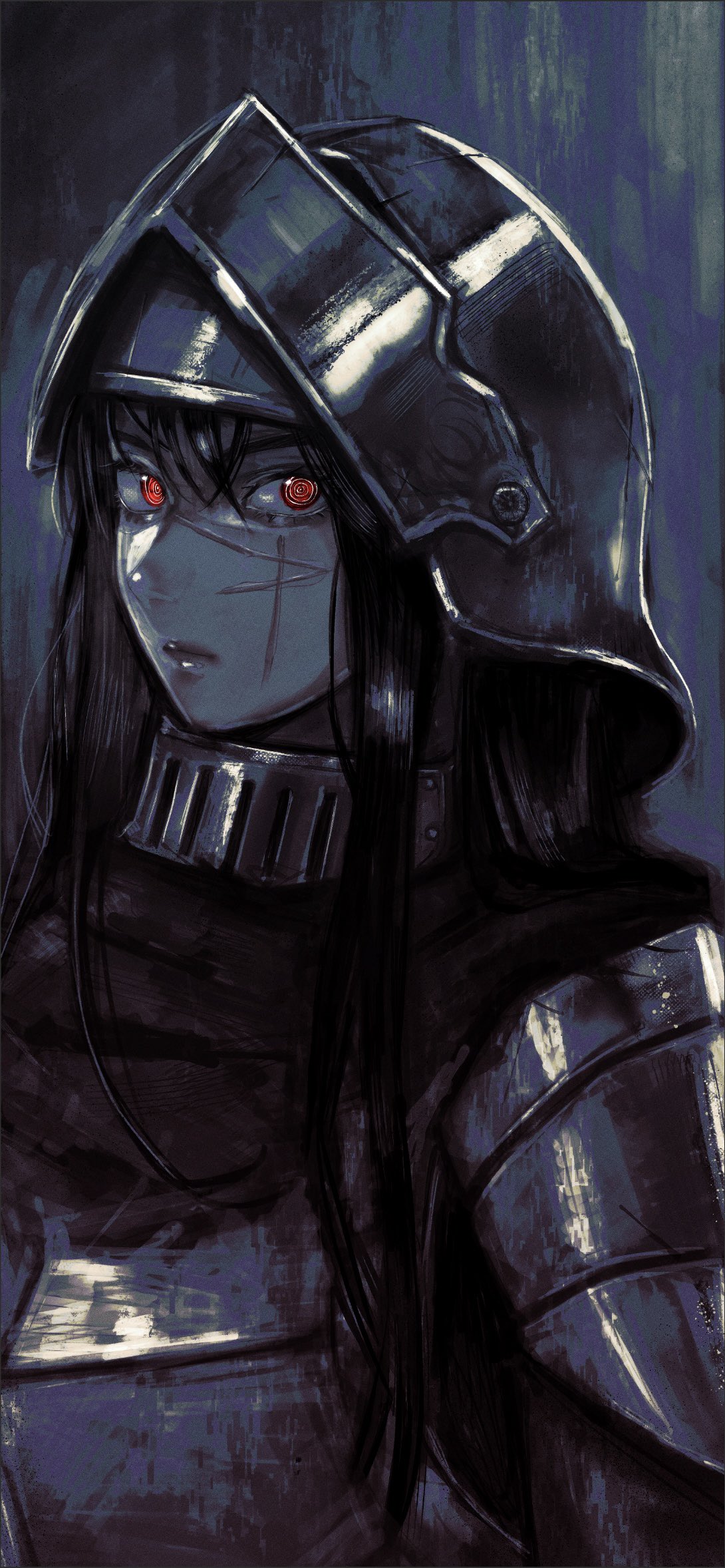 Safebooru - 1girl armor black hair chainsaw man dark erupusai2 facial ...