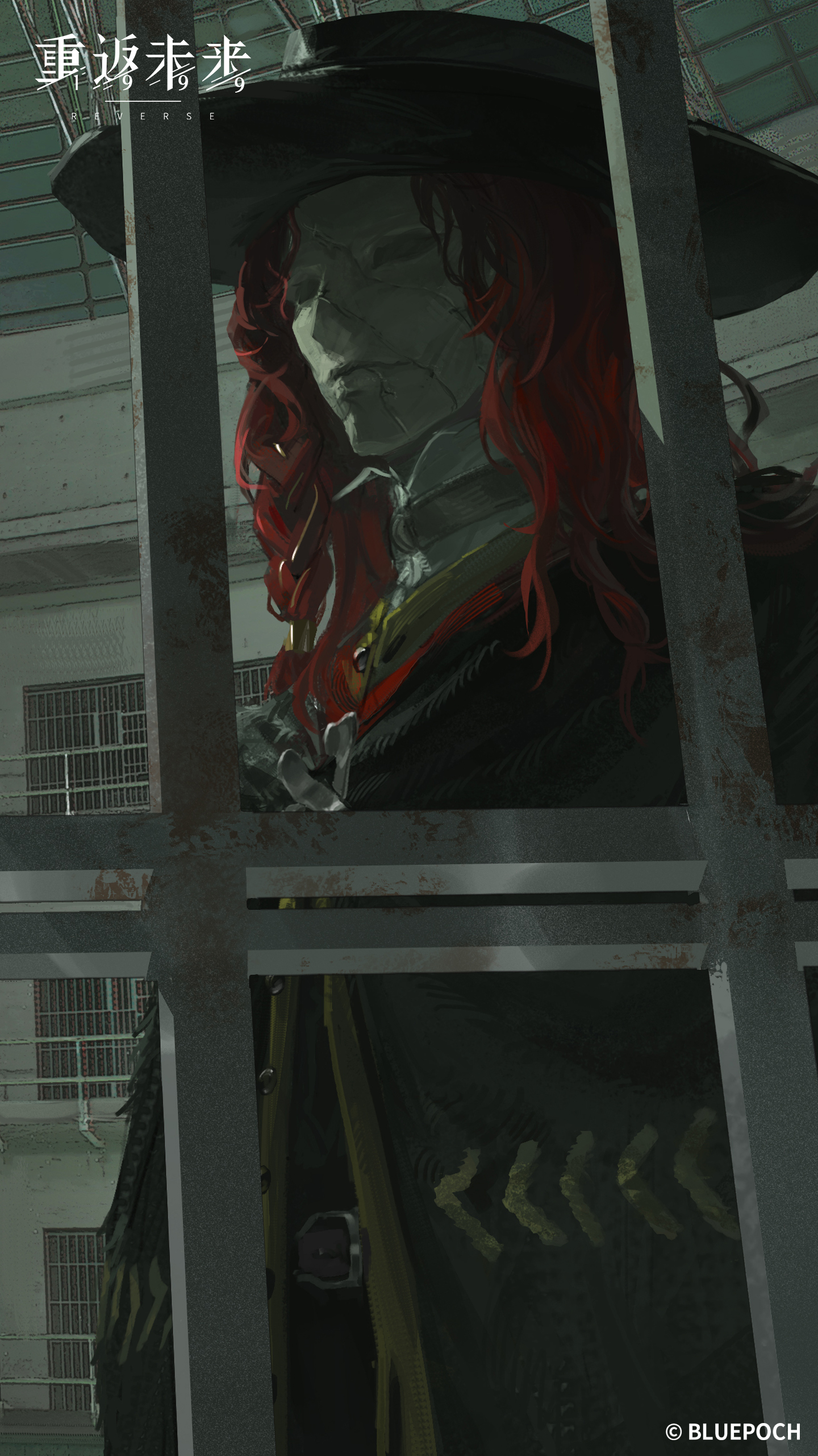 Safebooru - 1boy absurdres aleph (reverse:1999) bars black cape black ...