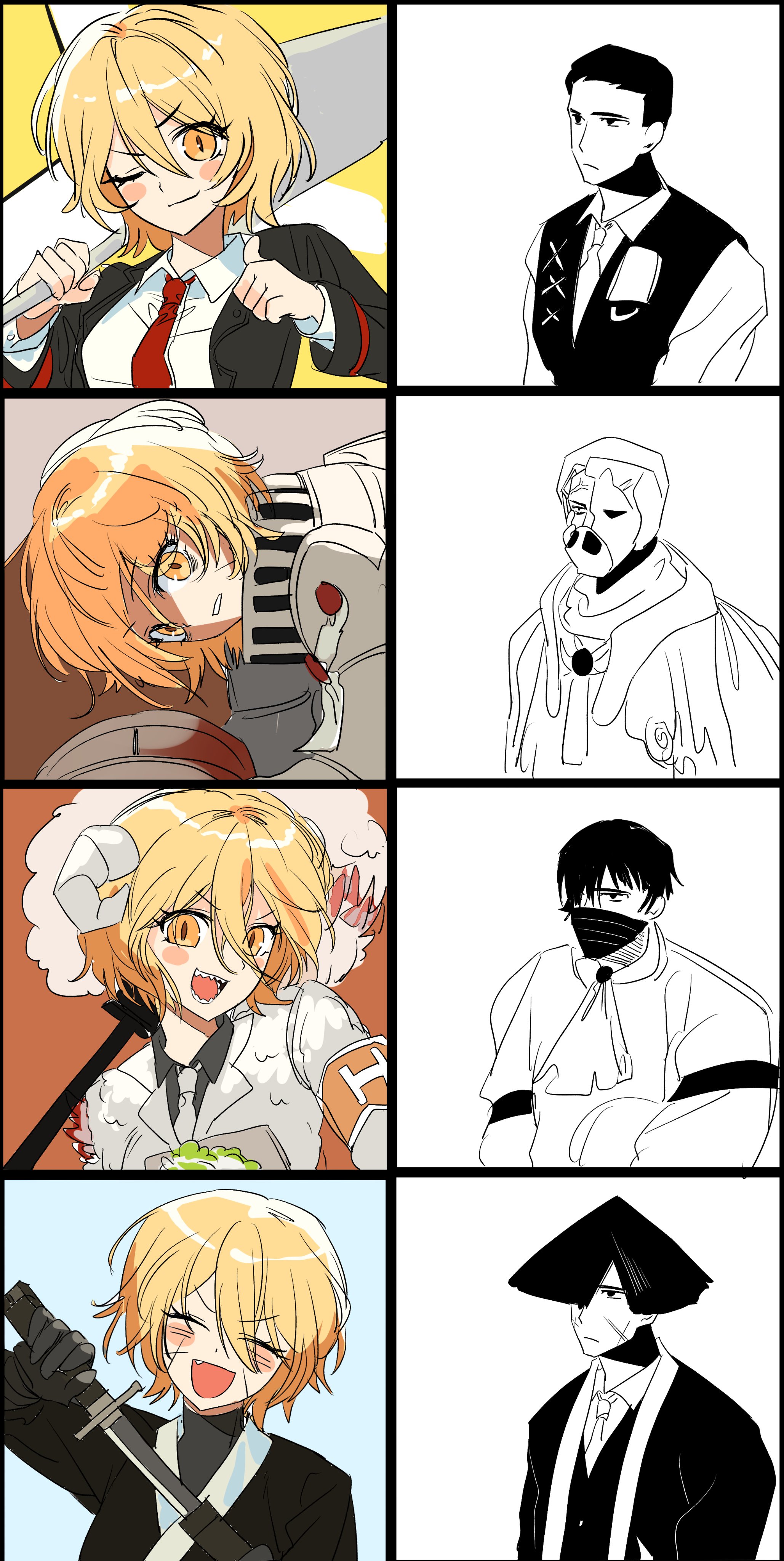 Safebooru - 1boy 1girl absurdres blade lineage (identity) (project moon ...