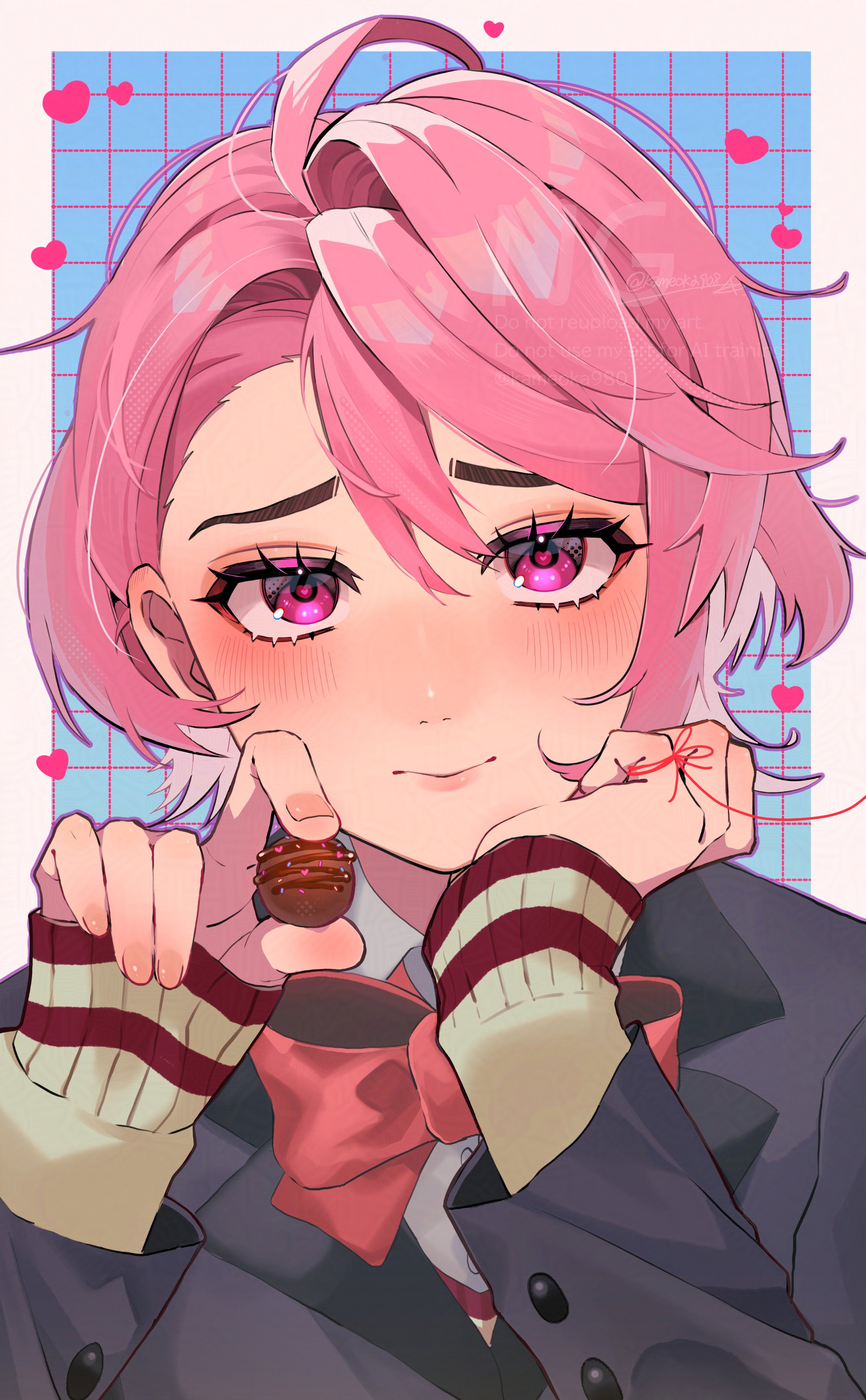 Safebooru - 1girl absurdres adversarial noise ahoge artist name black jacket blazer blue ...