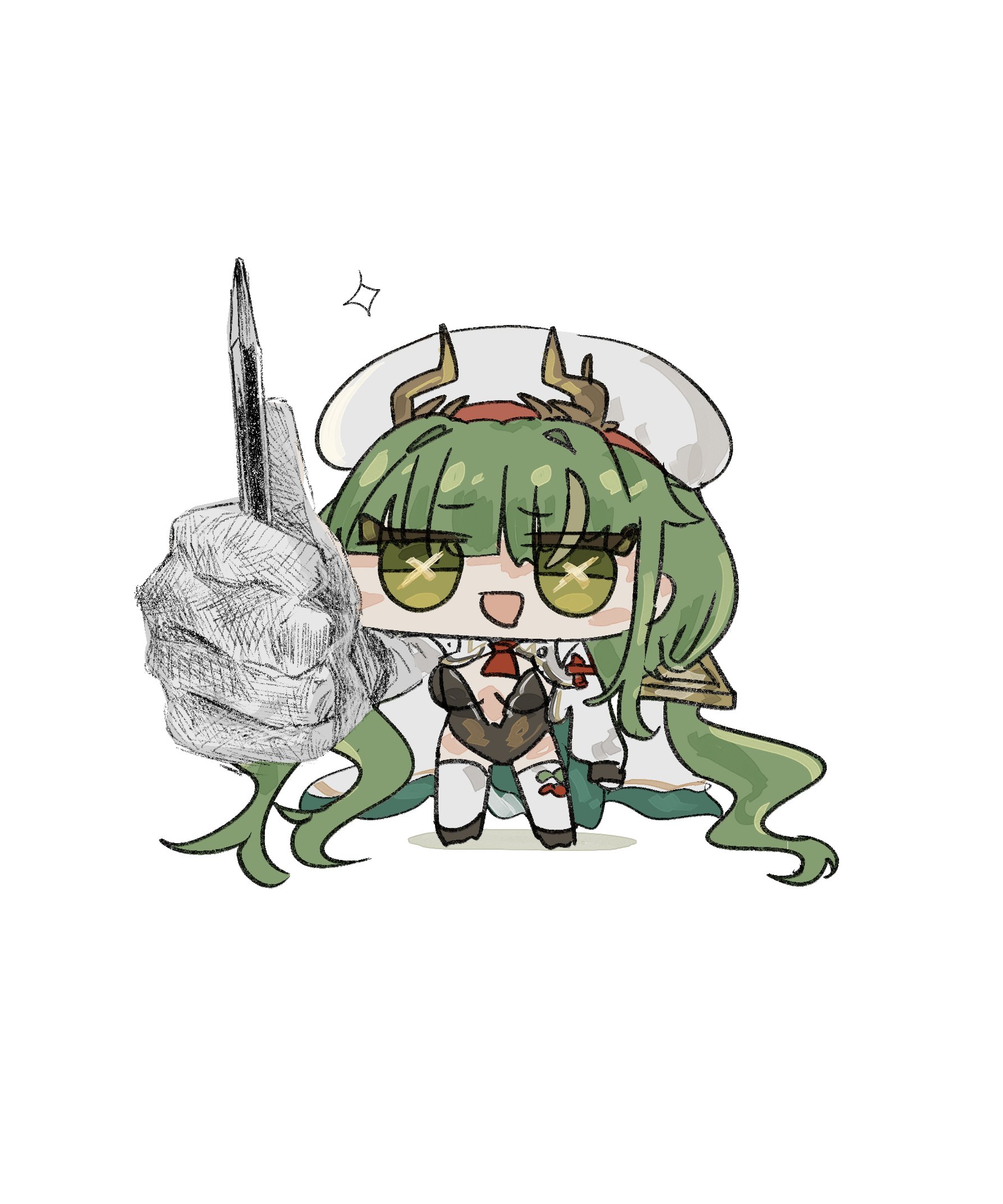 Safebooru - 1girl azur lane chibi chibi only cross-shaped pupils hair ...