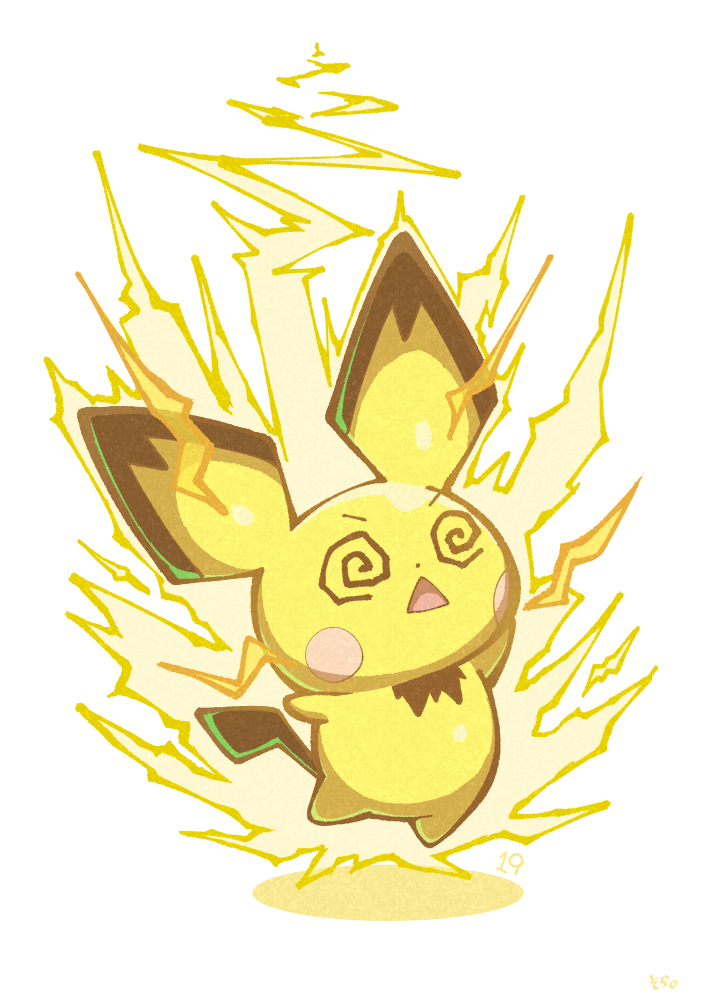 Safebooru - 04sora40 @ @ animal focus chibi dot nose electricity full ...