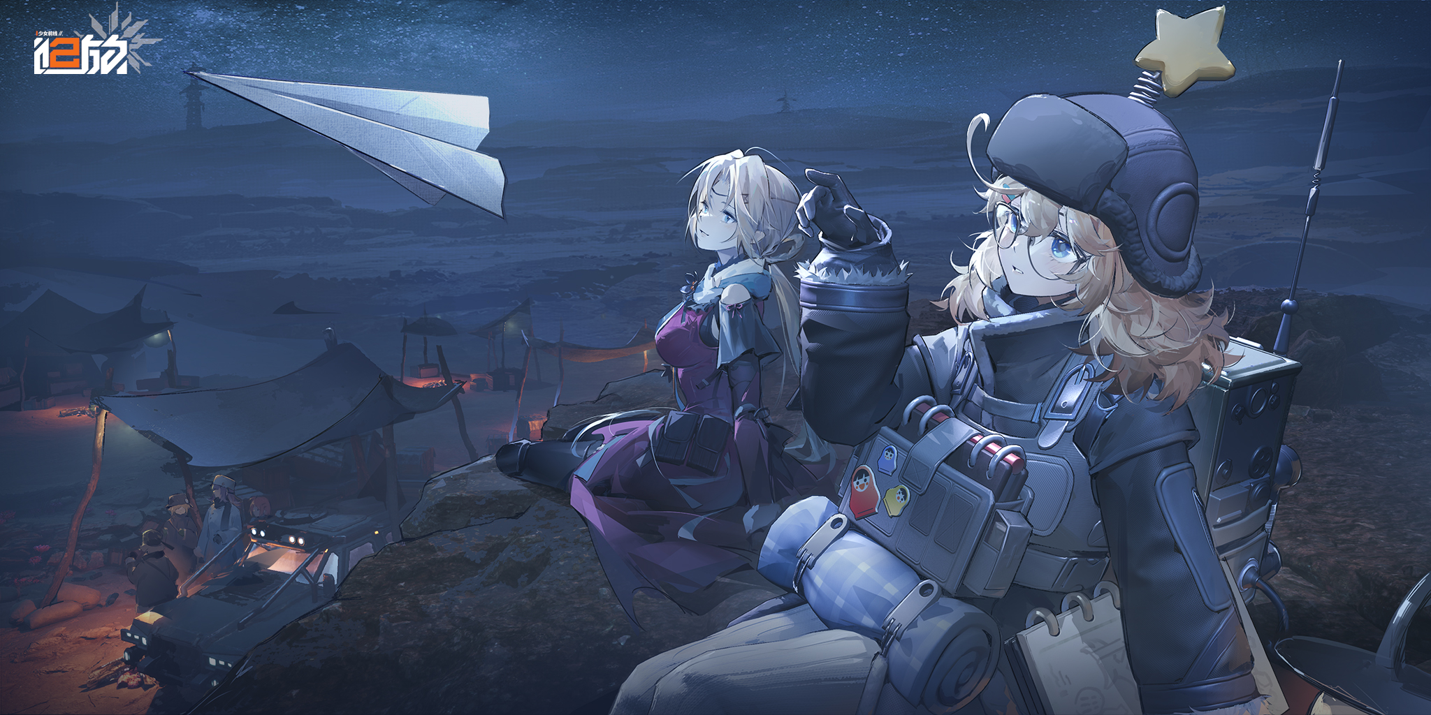 Safebooru - 2girls artist request black gloves blonde hair blue eyes ...