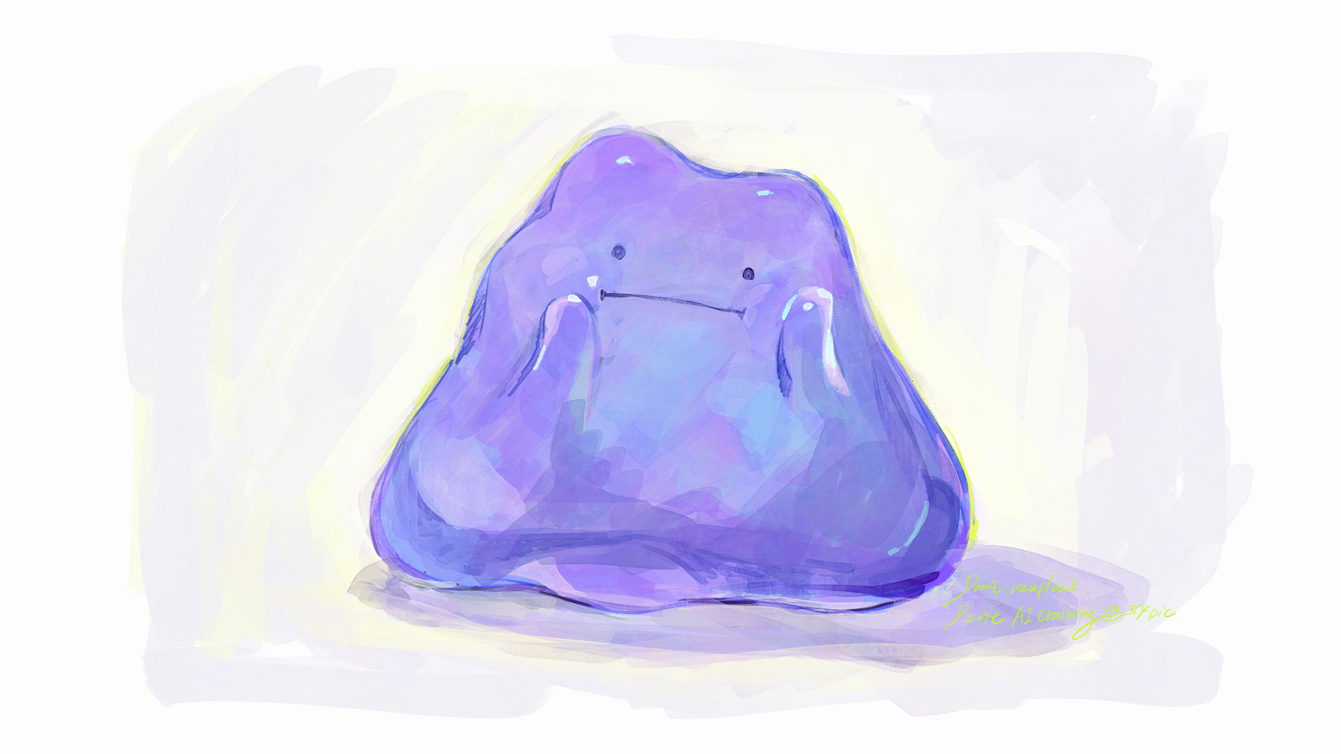 Safebooru - 314pic :i closed mouth ditto full body hands up highres ...