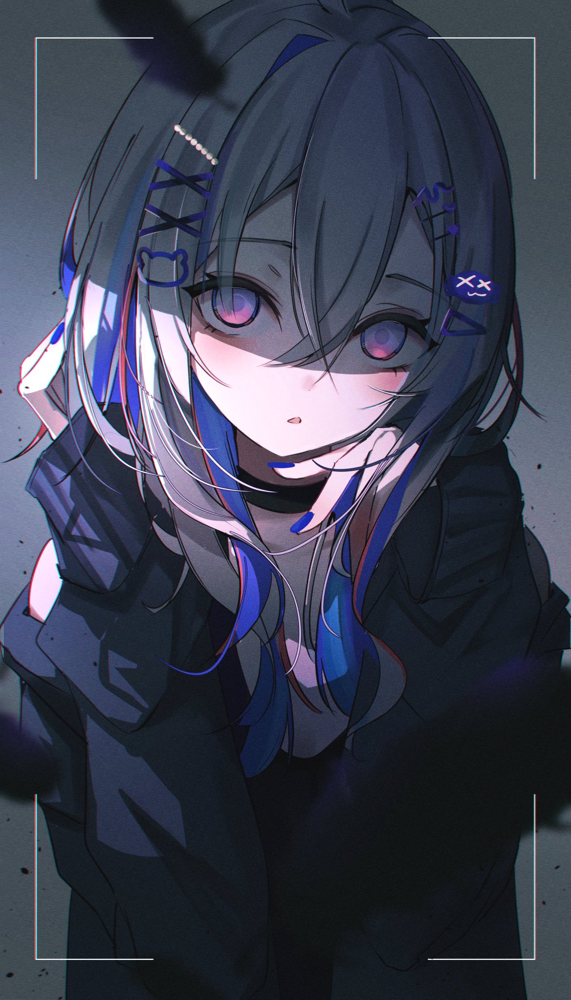 Safebooru - 1girl amane kanata blue hair blush hair bun hair ornament hairclip highres hololive ...