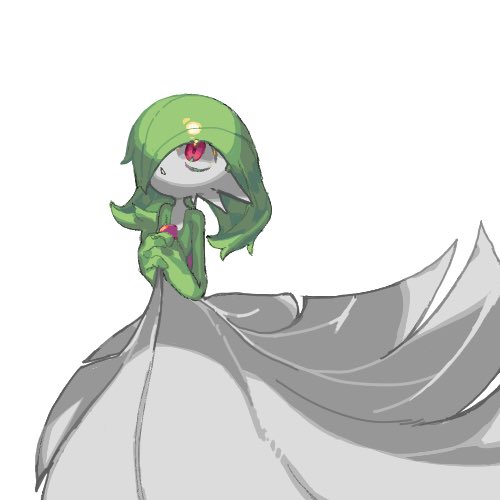 Safebooru - bob cut colored skin dress gardevoir green hair green skin ...