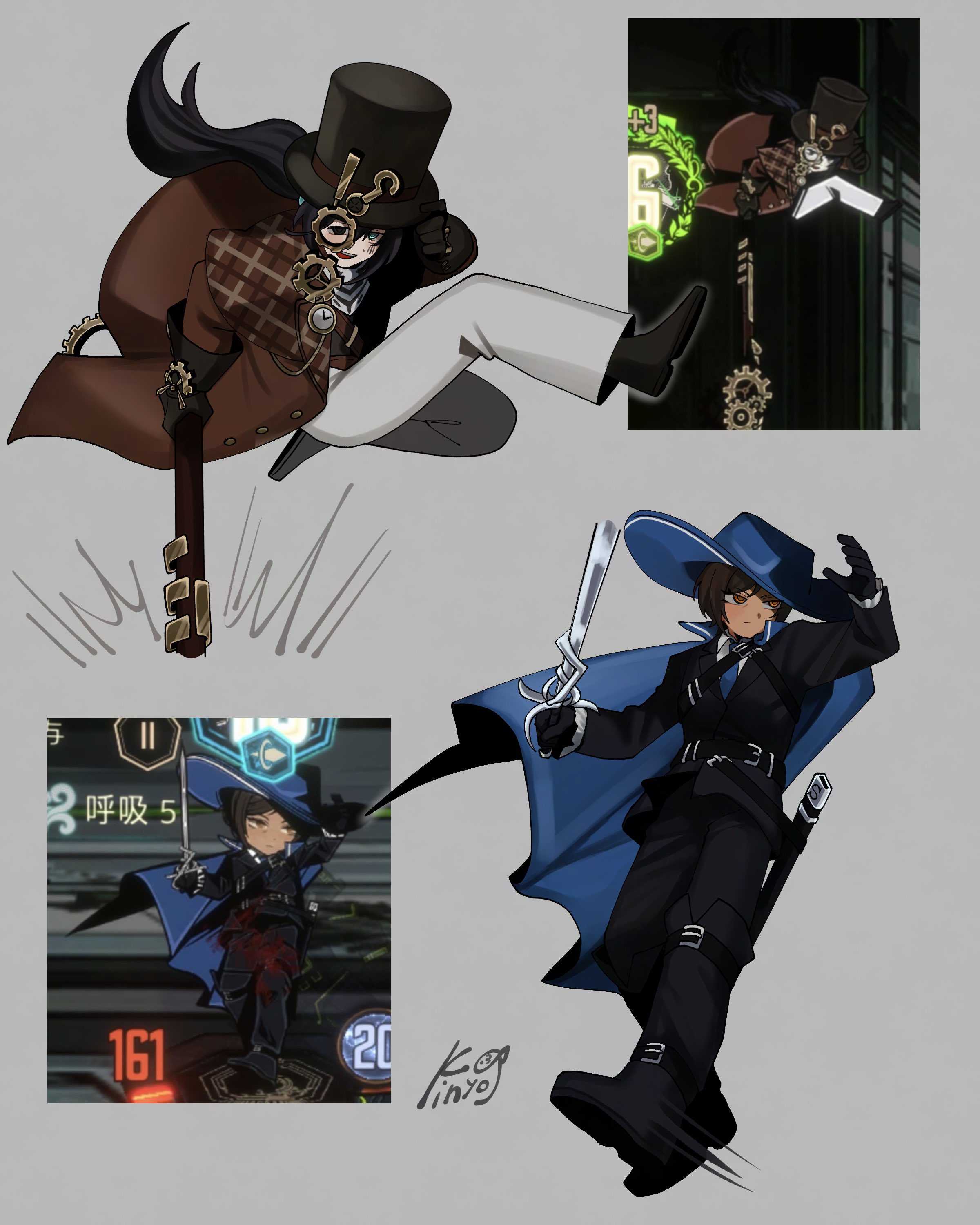 Safebooru - 11230kingyo 1boy 1girl absurdres bandana baseball bat black gloves black hair black ...