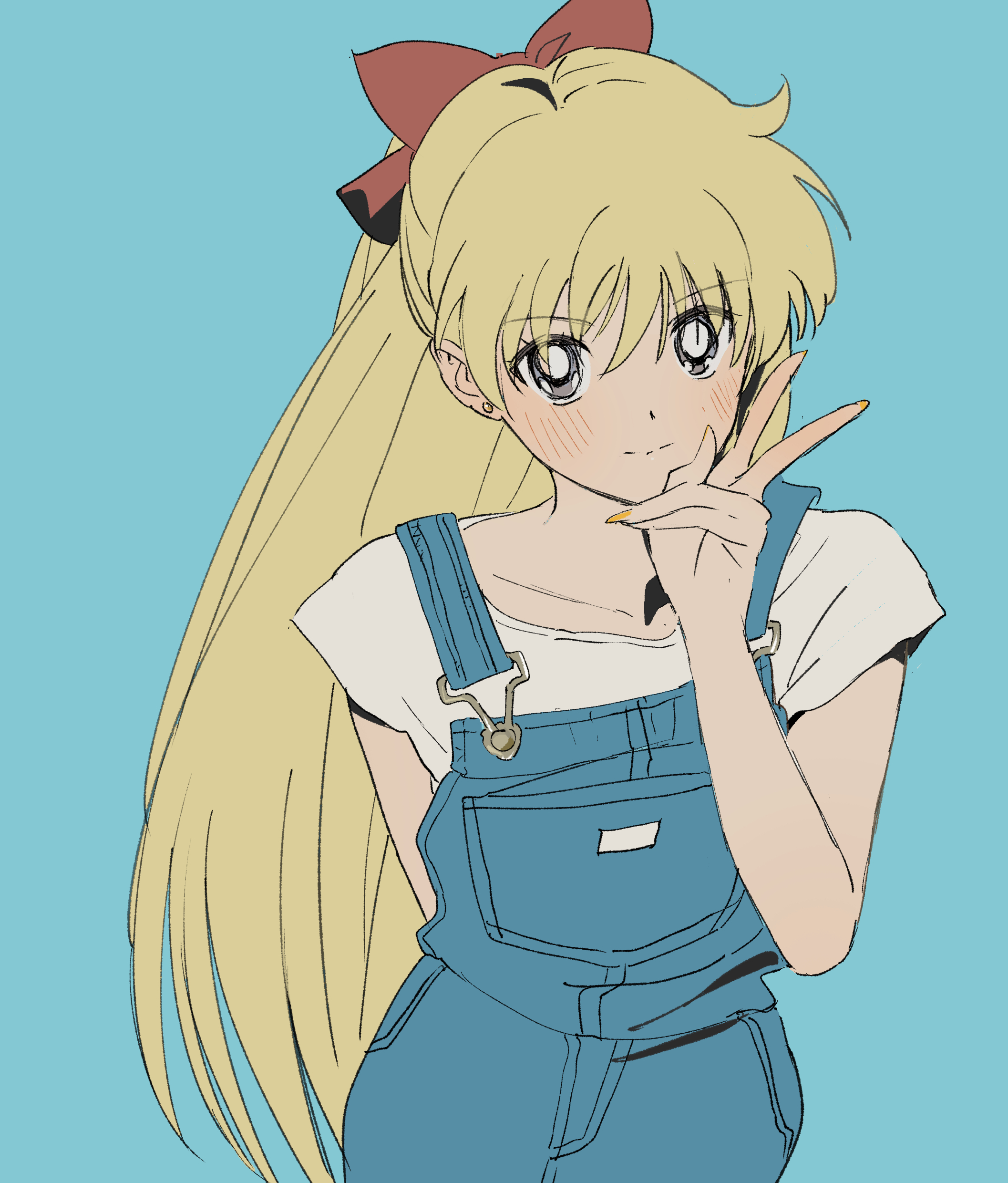 Safebooru - 1girl absurdres aino minako bishoujo senshi sailor moon blonde hair blue background ...