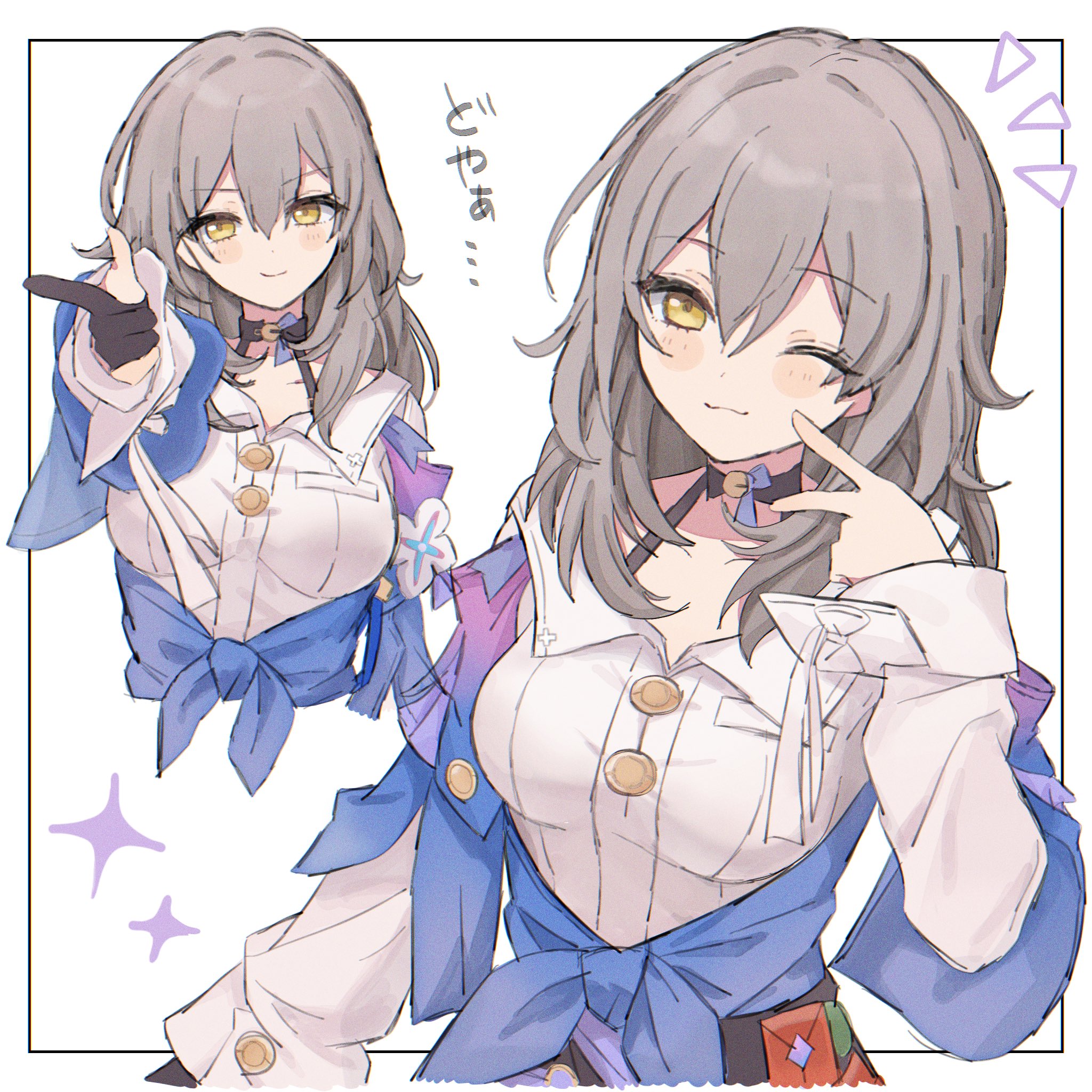 Safebooru - 1girl anaketsu archery shooting glove black choker black corset black gloves blue ...