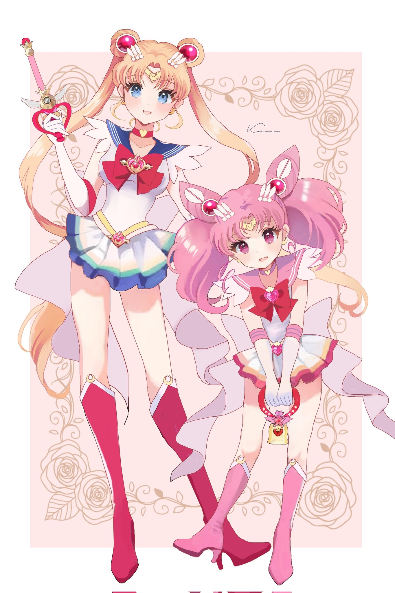 Safebooru - 2girls back bow bishoujo senshi sailor moon blonde hair ...