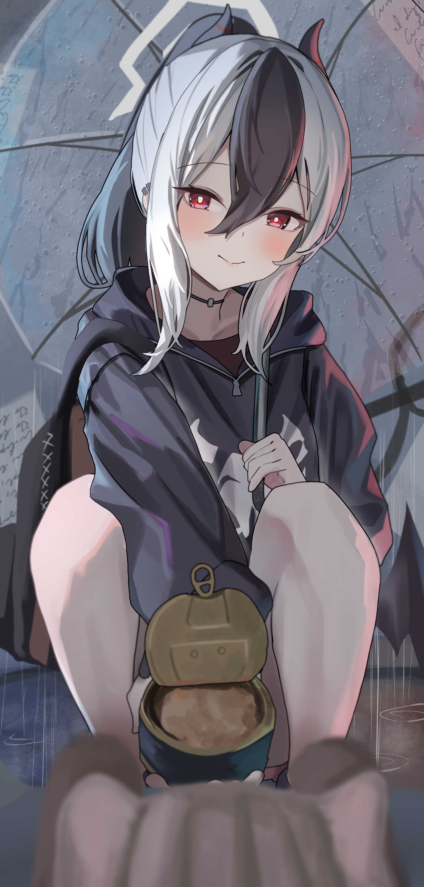 Safebooru - 1girl absurdres black hair black horns blue archive blush closed mouth demon horns ...