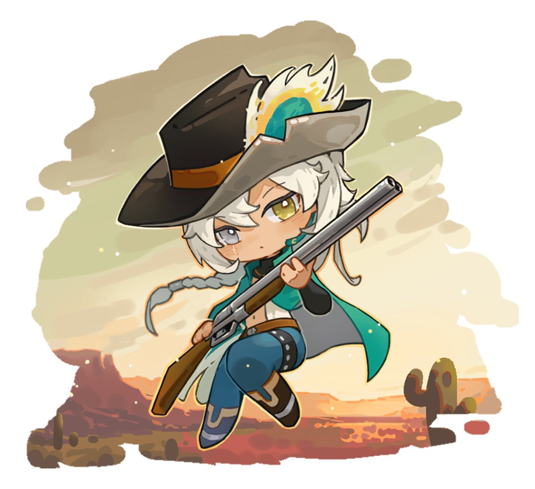 Safebooru - 1girl argus (reverse:1999) black hat blonde hair blue pants ...