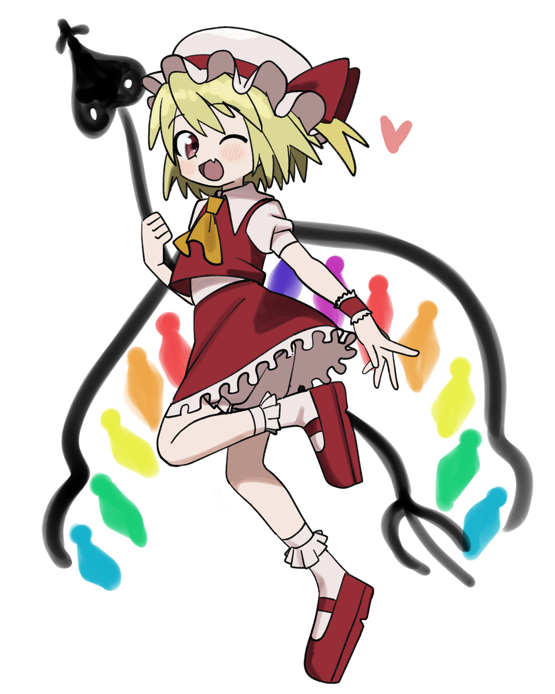 Safebooru - 1girl ascot blonde hair bloomers commentary request flandre ...