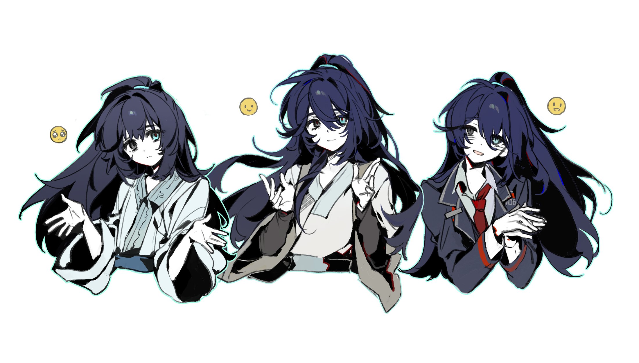 Safebooru - 1boy 66167e3d black coat black eyes black hair blue eyes chinese clothes coat ...