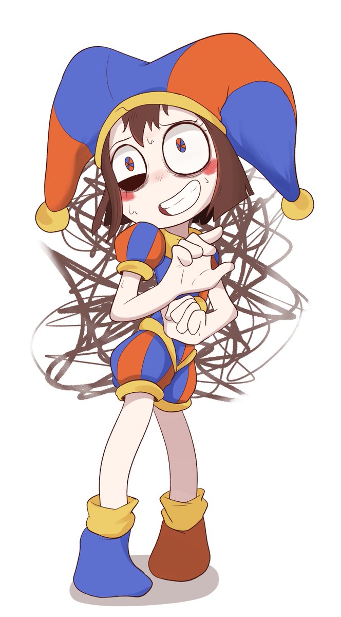 Safebooru - 1girl asymmetrical footwear blue eyes brown hair commentary ...