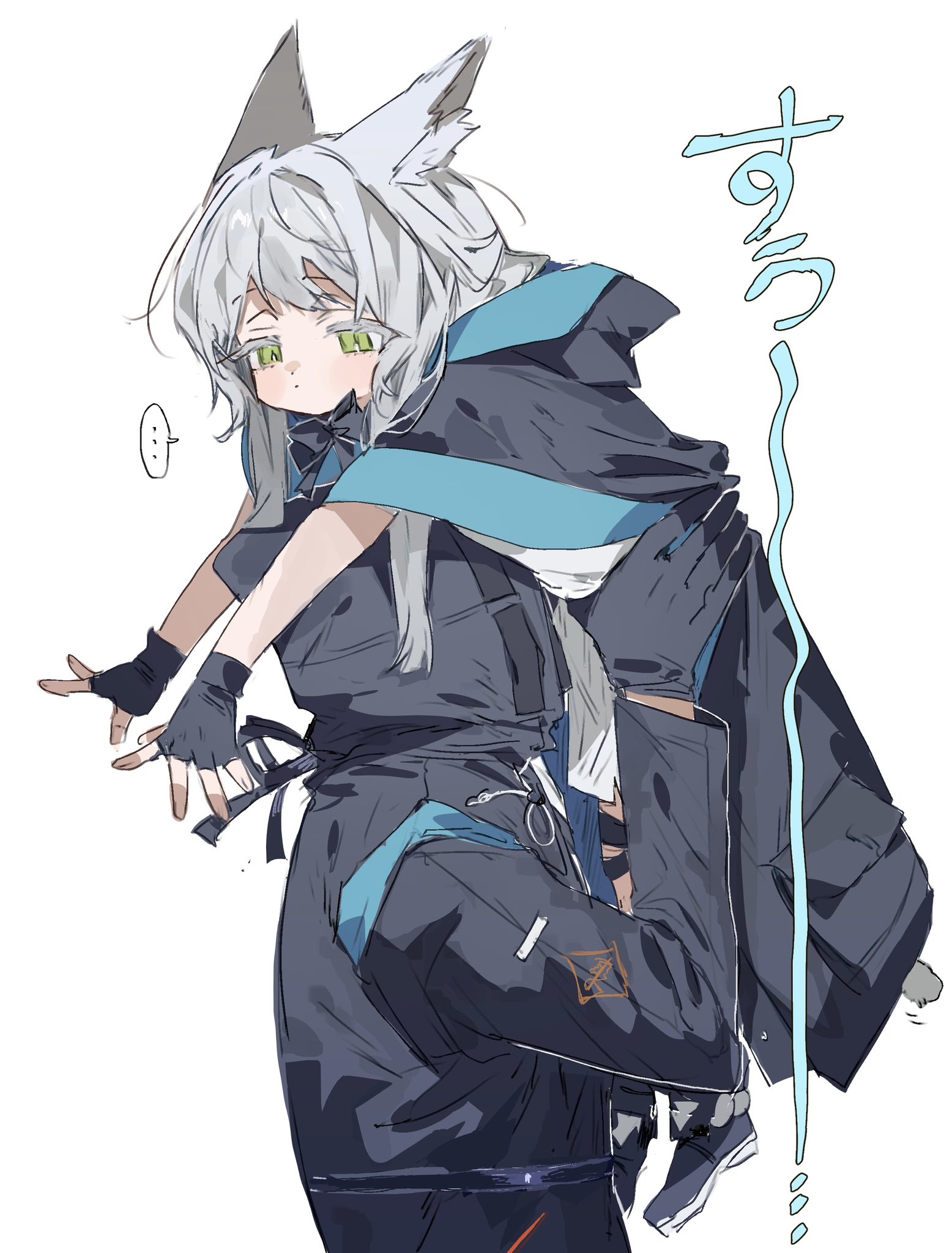 Safebooru - ... 1girl 1other ambiguous gender animal ears arknights carrying cat ears cat girl ...