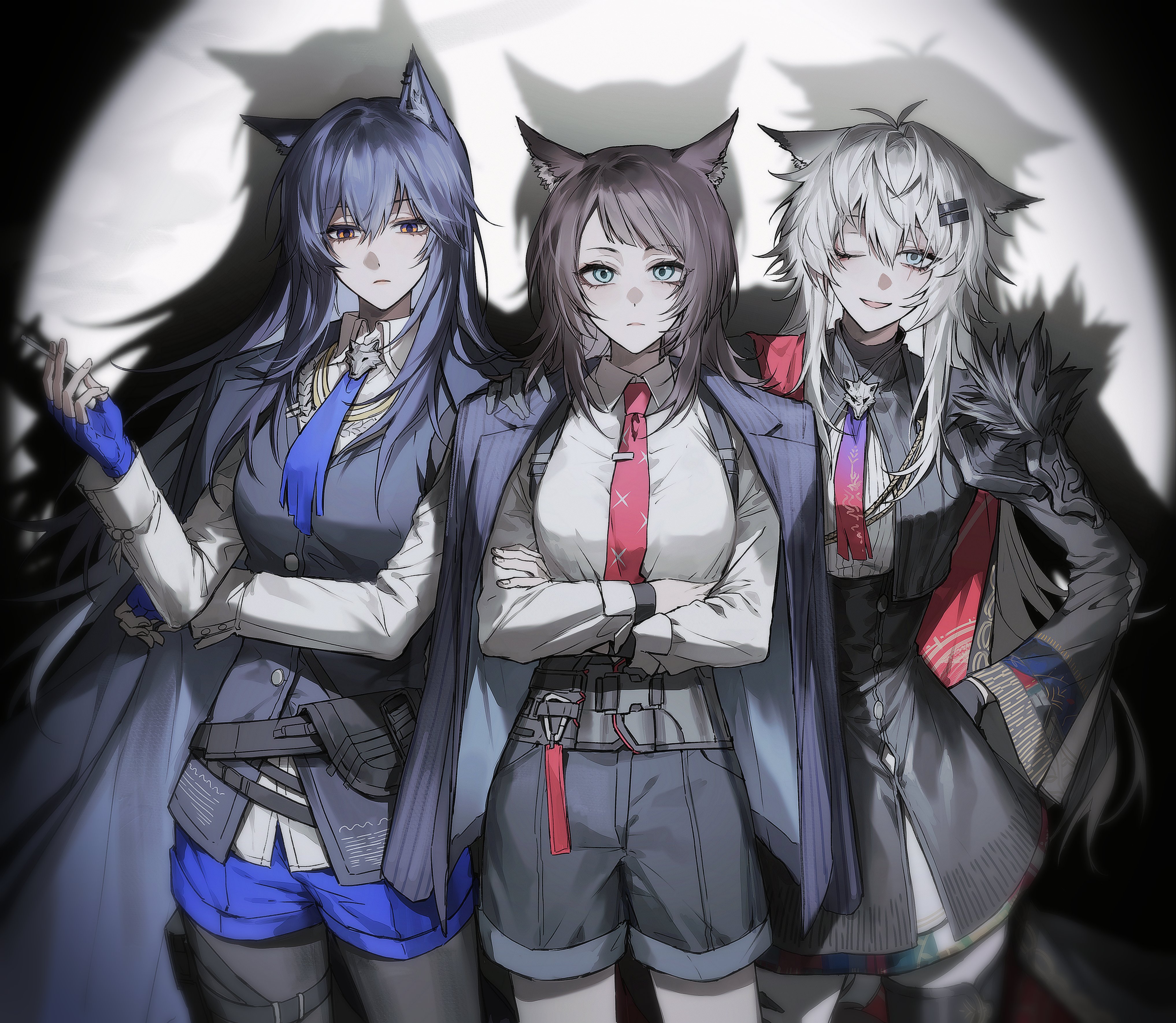 Safebooru - 3girls absurdres animal ears ara 200117 arknights bang dream! bang dream! it's mygo ...