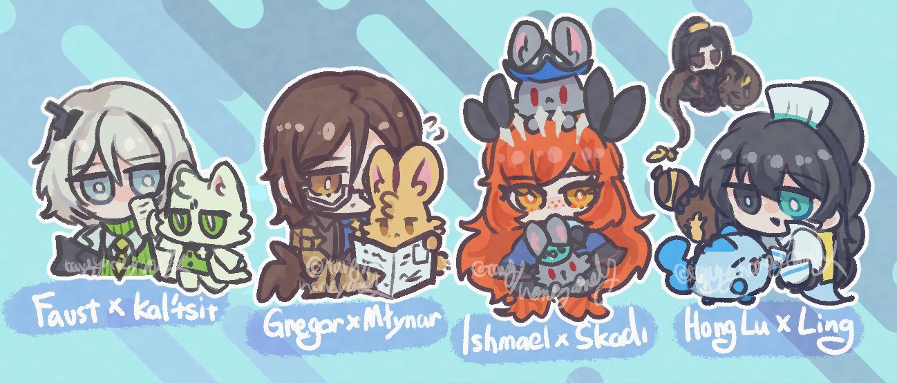 Safebooru - 2girls 3boys animalization arknights black eyes blue eyes ...